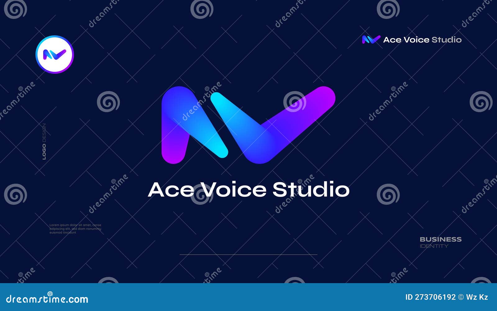 Abstract Initial Letter a and V Logo Design with Colorful Blend ...