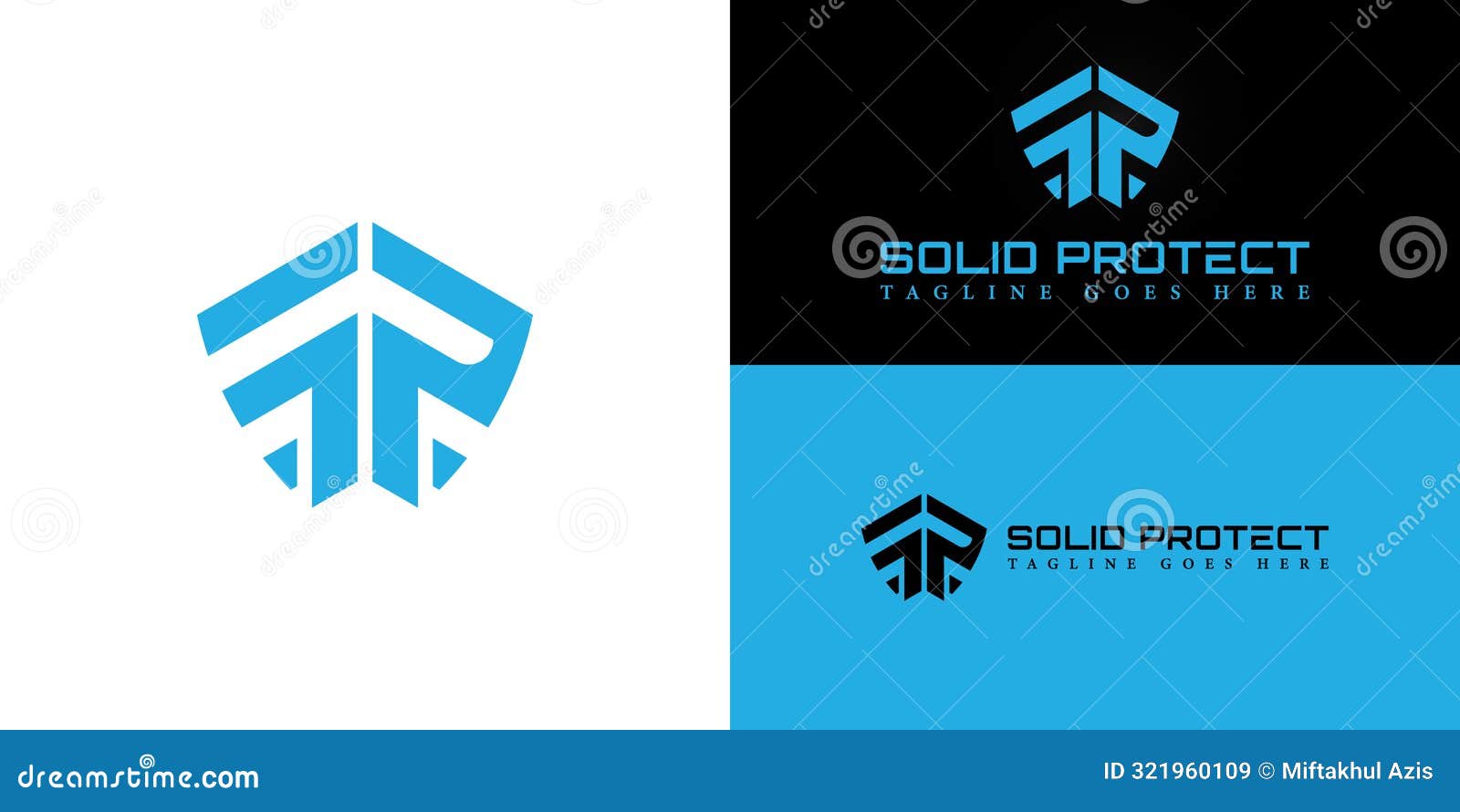 Abstract Initial Letters SP Or PS Logo In Blue Color Isolated On ...