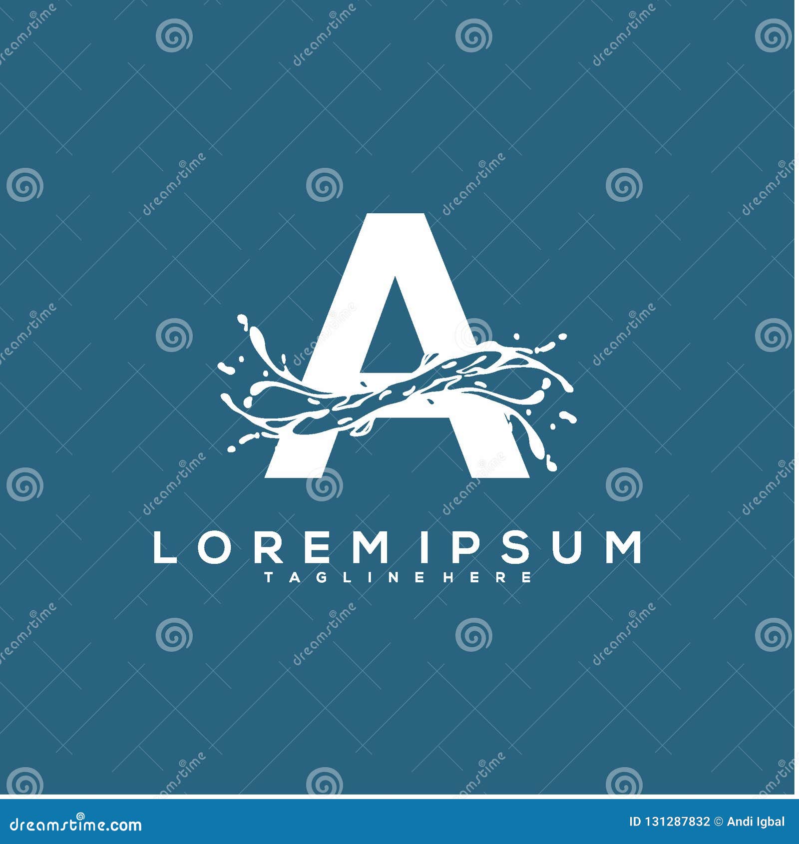 Abstract Initial A Logo Design Concept, Water Logo Vector Design ...