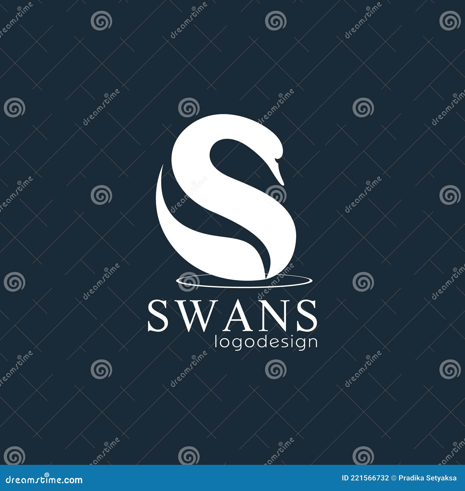 An Abstract Initial Logo Of A Swan In White Color That Looks Nice On A