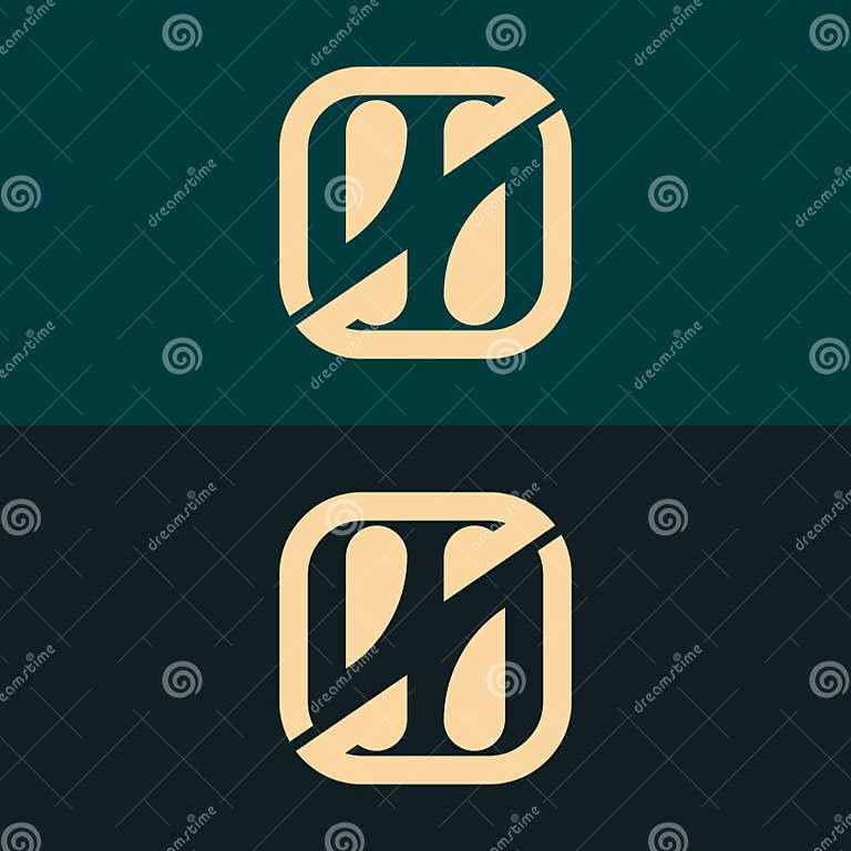 Abstract Initial Square Logo Design. Square Frame Logo Vector Stock ...