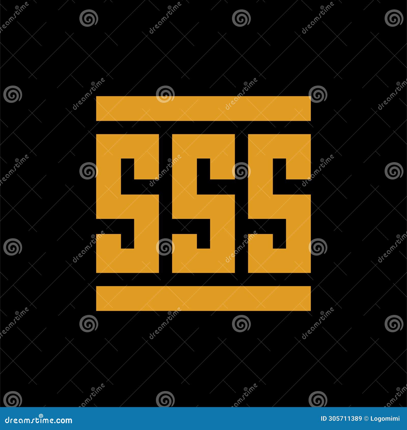 Abstract Initial SSS Logo, Flat Logo Design Template Vector ...