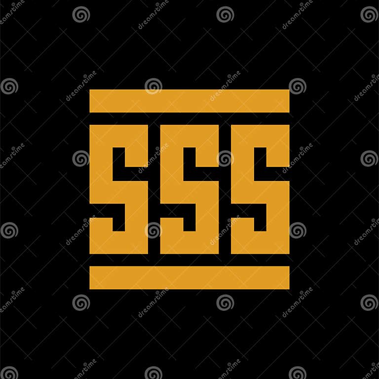 Abstract Initial SSS Logo, Flat Logo Design Template Vector Stock ...