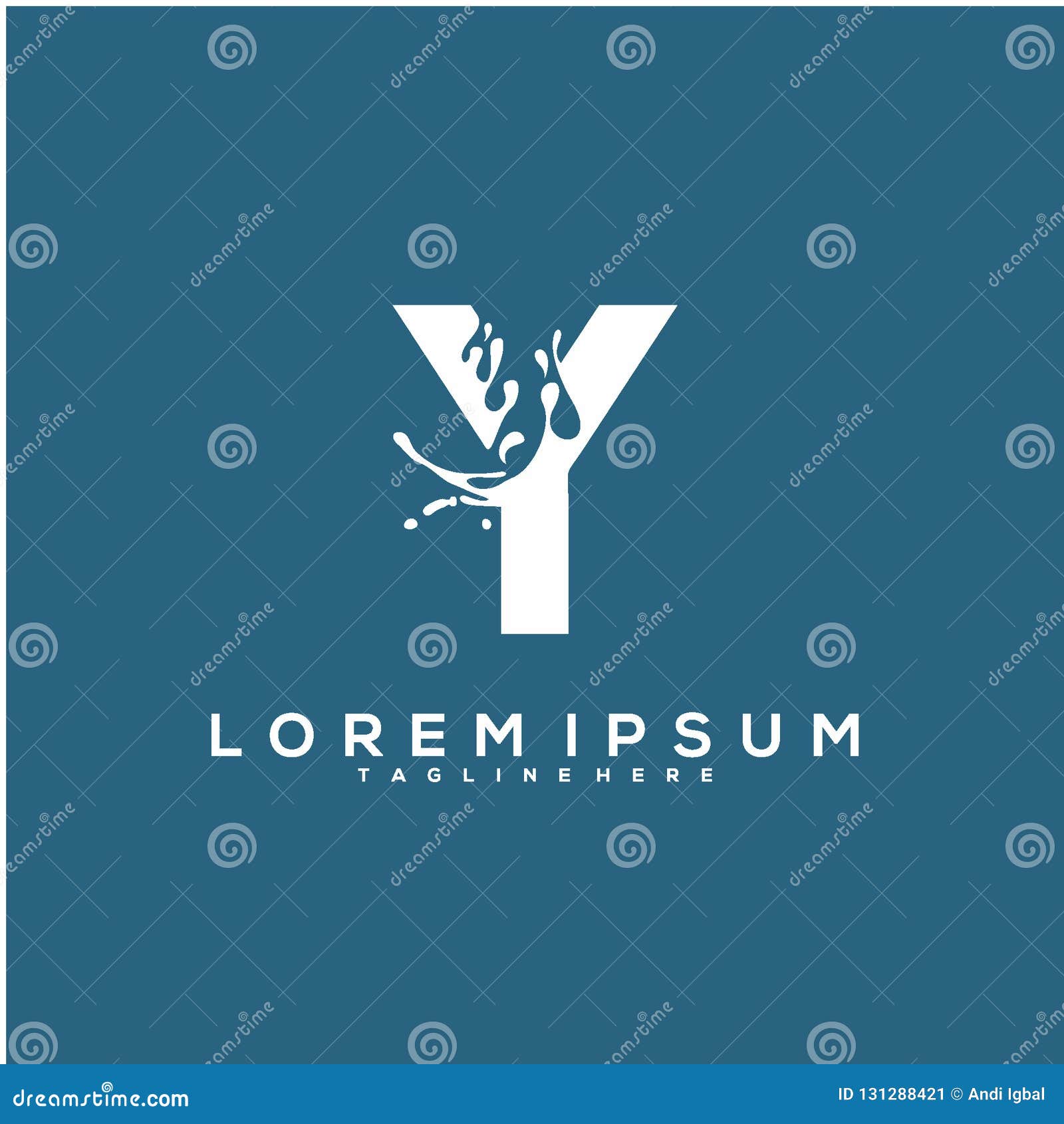 Abstract Initial Y Logo Design Concept, Water Logo Vector Design Stock ...