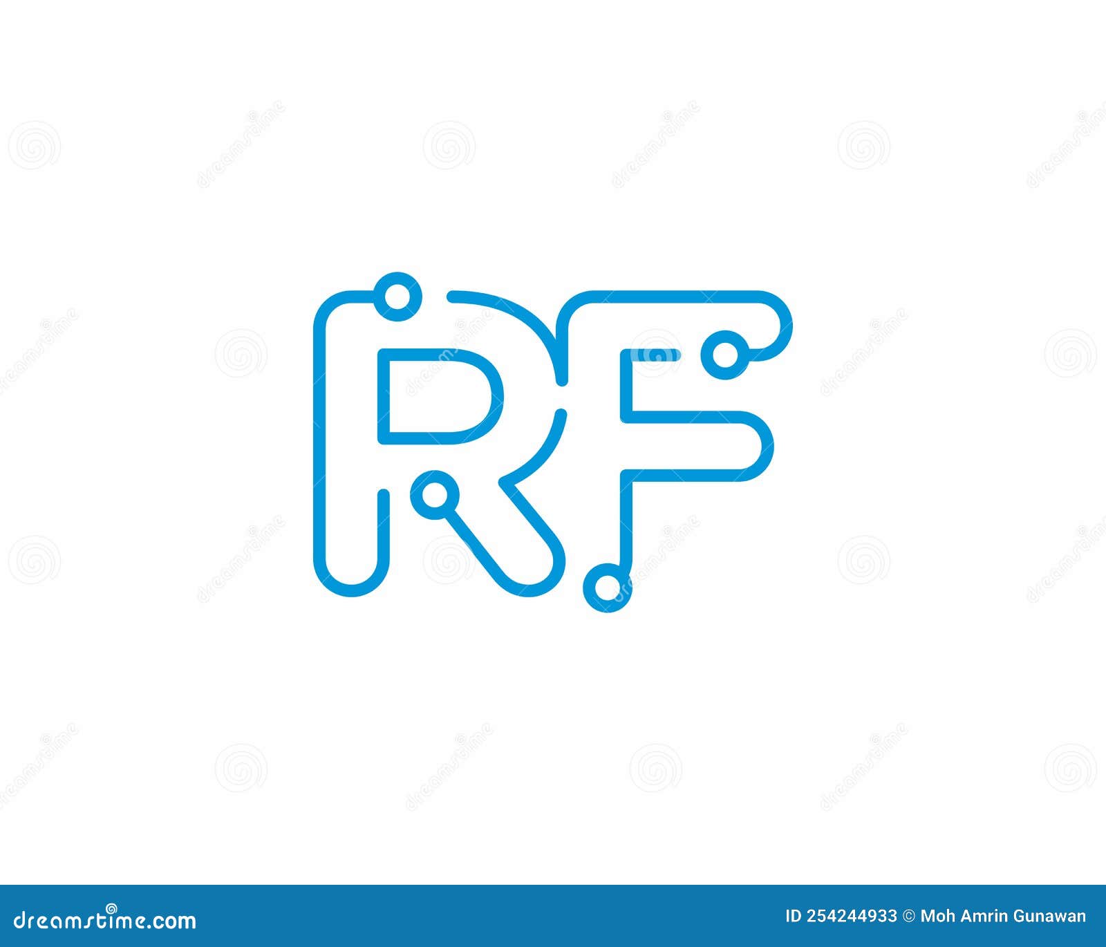 RF Letters, Electronic Circuit, Technology Logo Design Vector 001 Stock ...