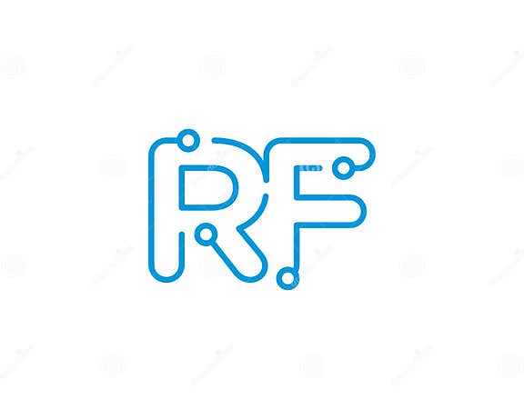 RF Letters, Electronic Circuit, Technology Logo Design Vector 001 Stock ...