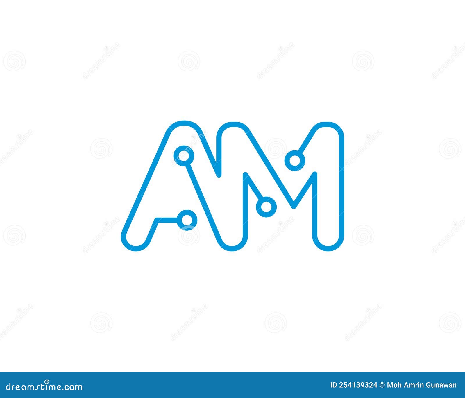 Am Letters, Electronic Logo Design Vector 001 Stock Vector ...