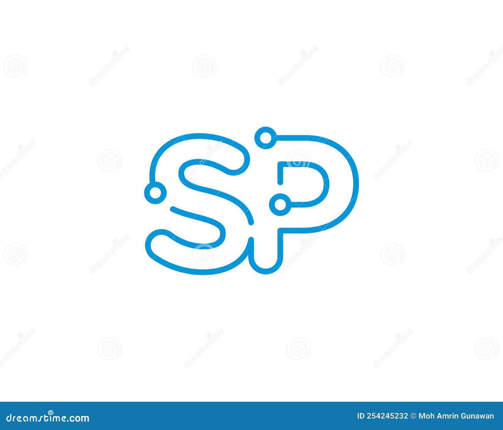 SP Letters, Electronic Circuit, Technology Logo Design Vector 001 Stock ...