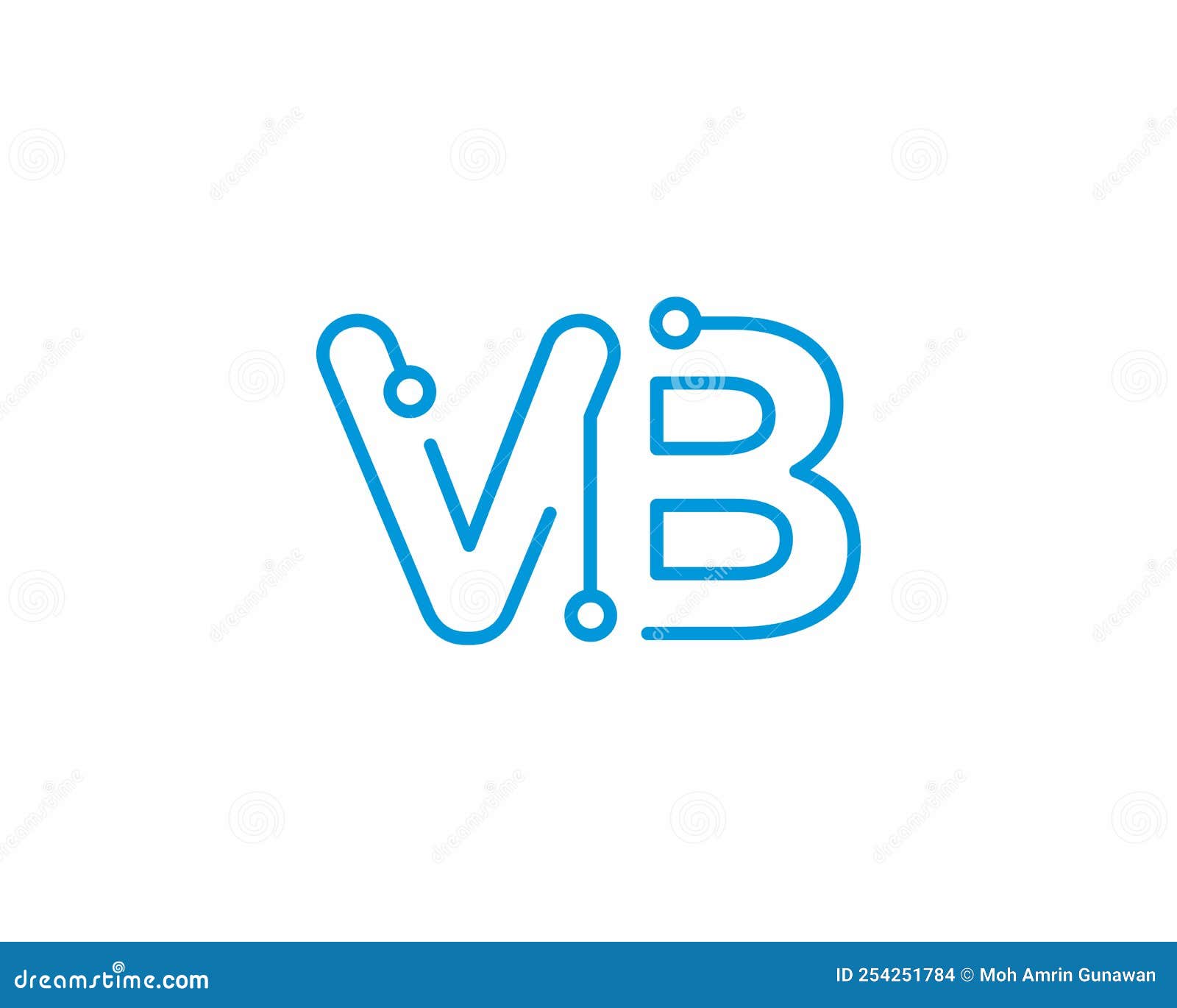 VB Letters, Electronic Circuit, Technology Logo Design Vector 001 Stock ...