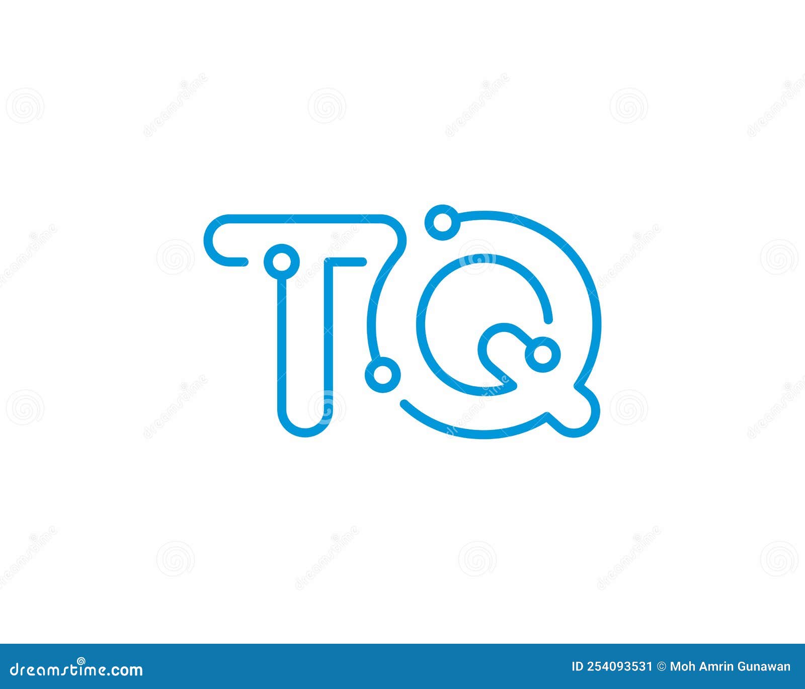 TQ Letters Logo Design Vector 001 Stock Vector - Illustration of tech ...