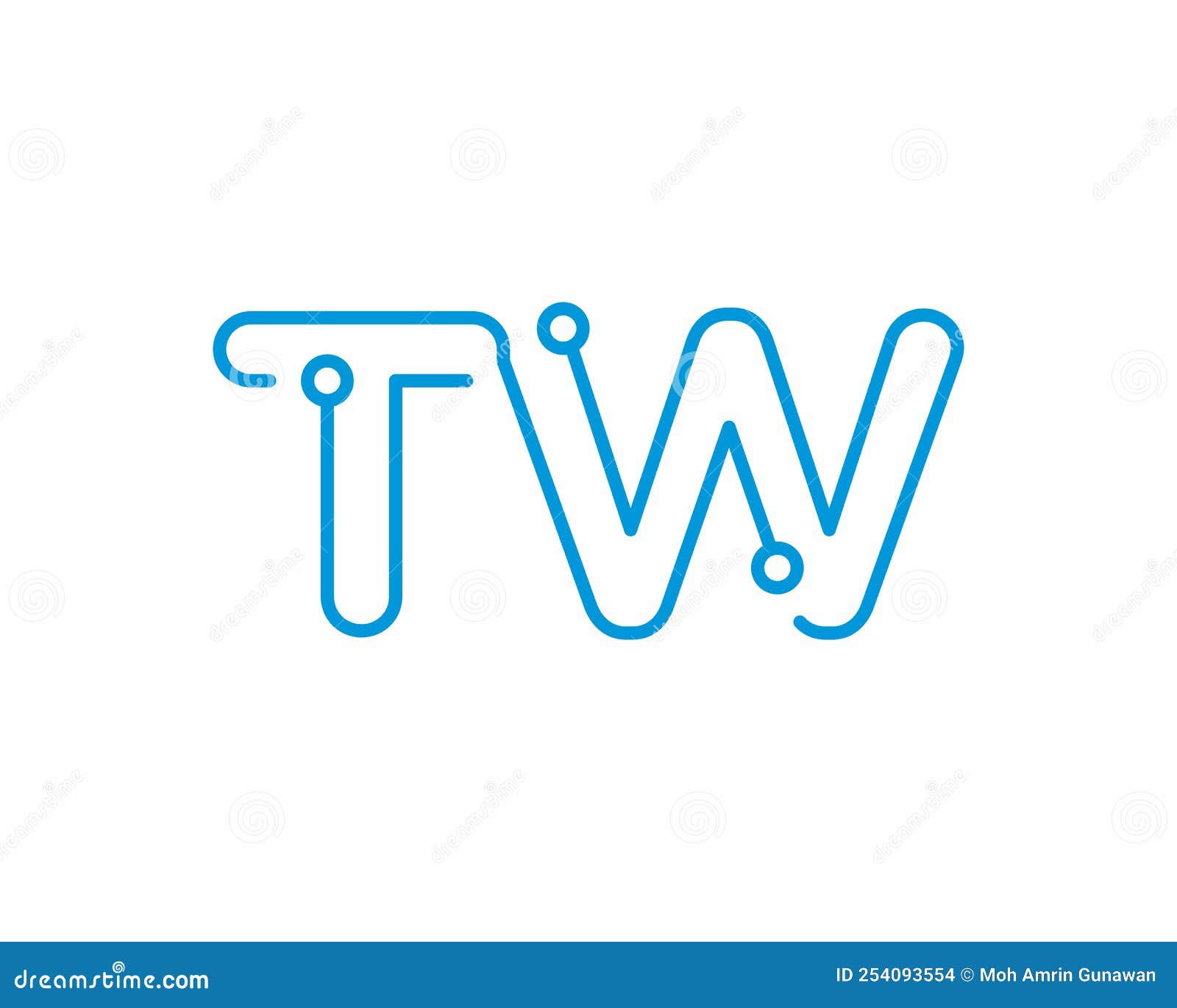 TW Letters Logo Design Vector 001 Stock Vector - Illustration of ...
