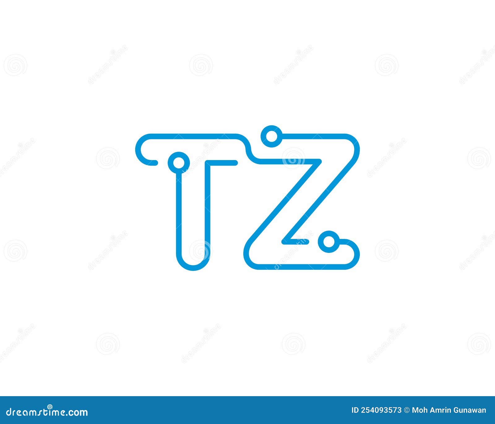 TZ Letters Logo Design Vector 001 Stock Vector - Illustration of ...