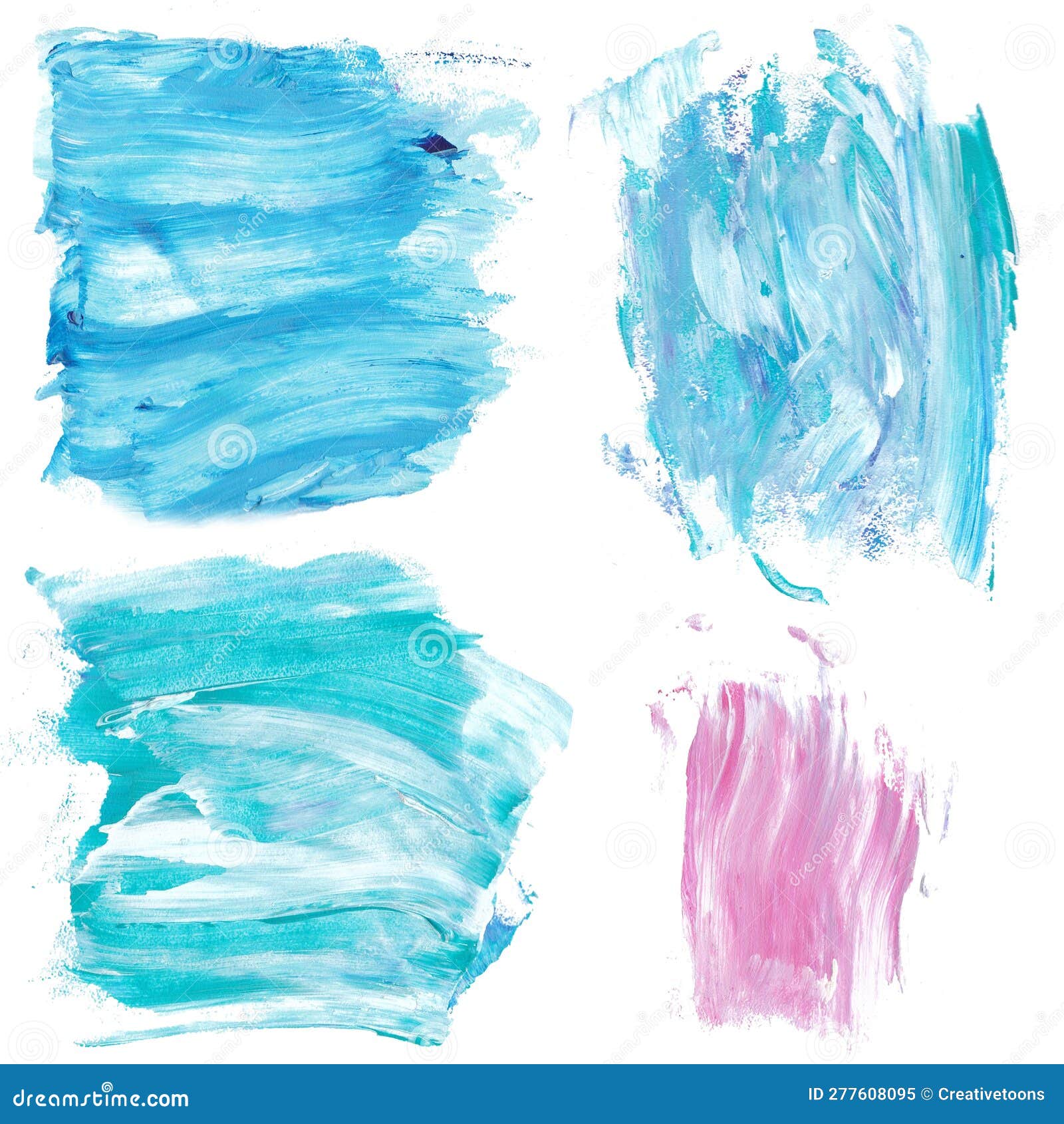 Abstract Ink Background. Marble Style. Blue and Pink Paint Stroke ...