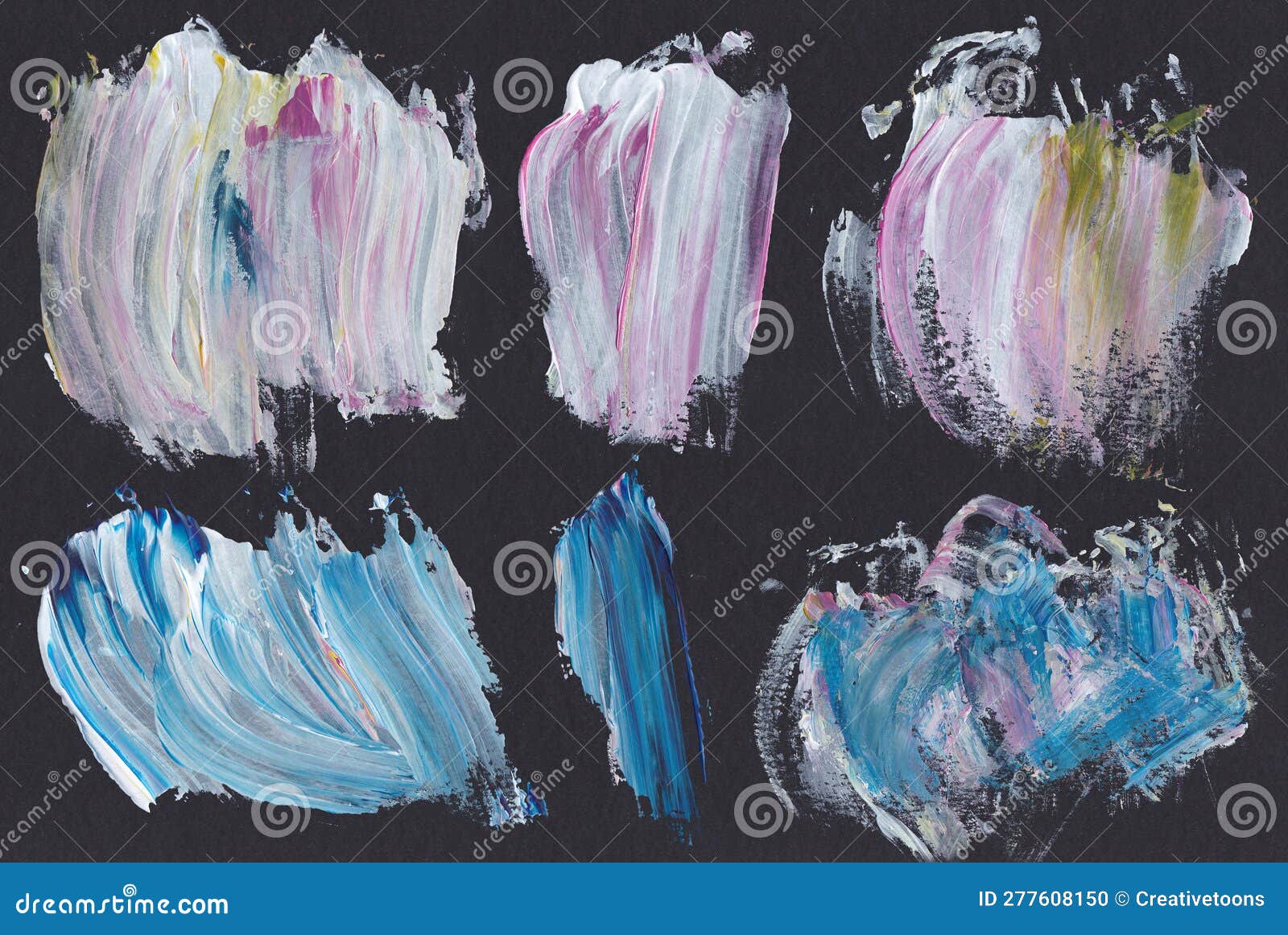 Abstract Ink Background. Marble Style. Blue and Pink Paint Stroke ...