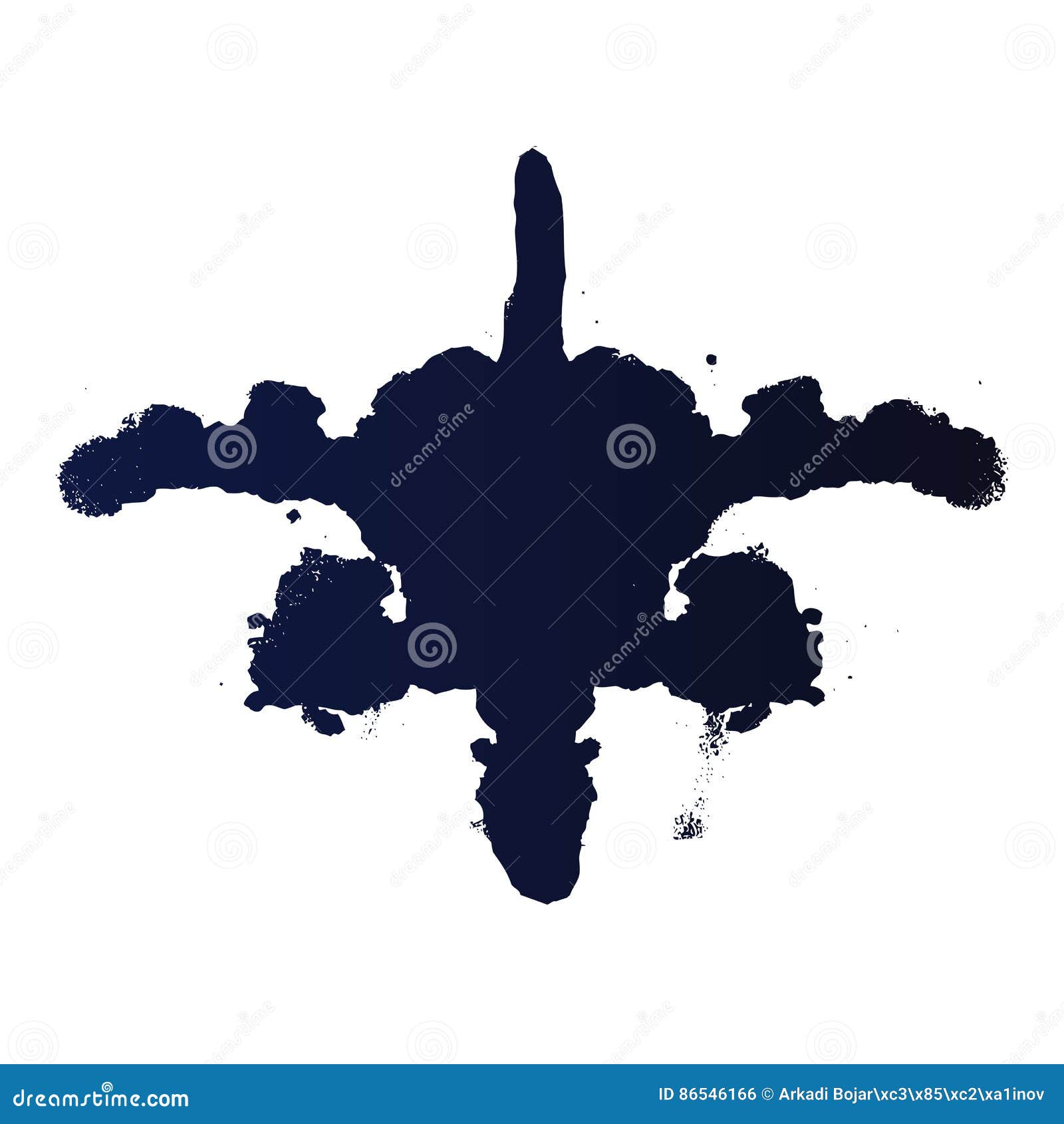 Ink Blot In Rorschach Psychology Test Style Royalty-Free Stock Photo ...