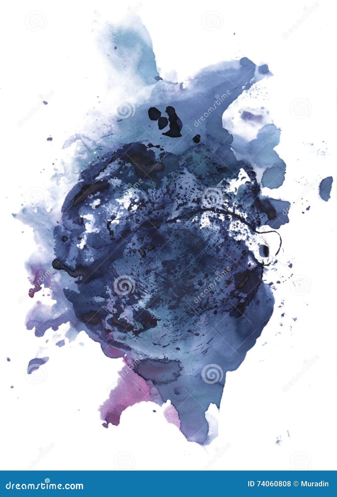 Abstract ink blotch stock illustration. Illustration of random - 74060808