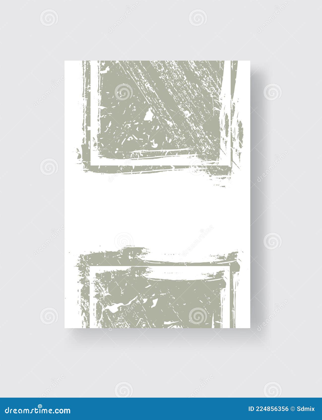 Abstract Ink Brush Banners with Grunge Effect Stock Illustration ...