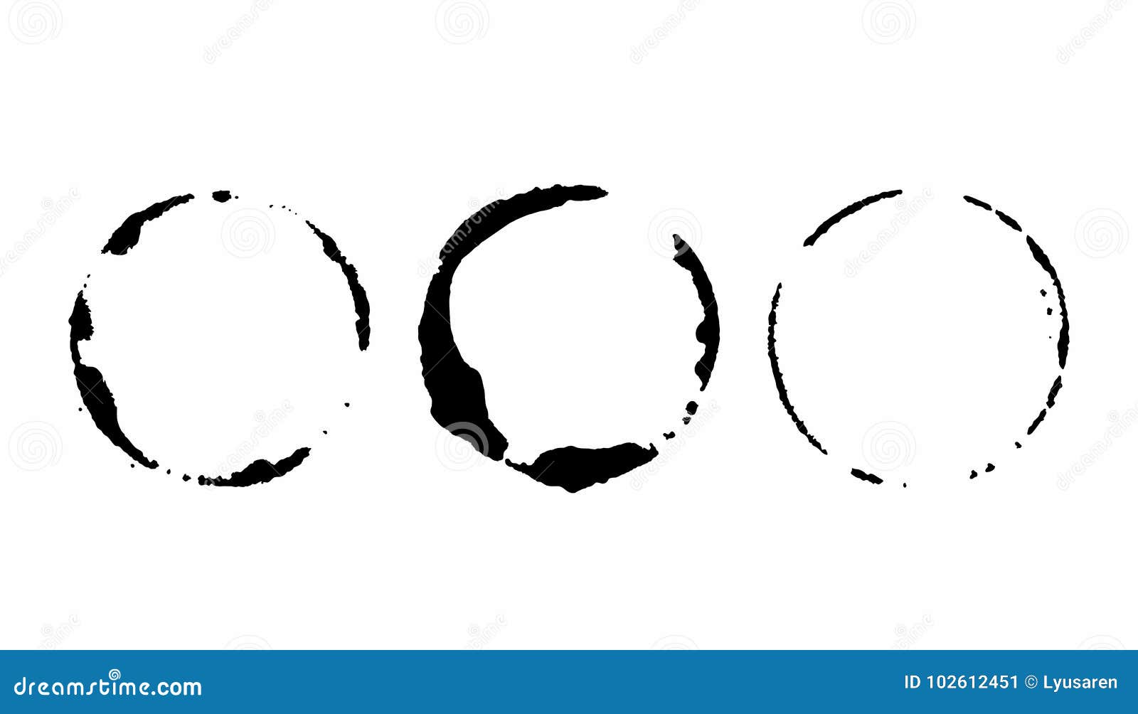 Abstract ink frames set 09 stock illustration. Illustration of ...