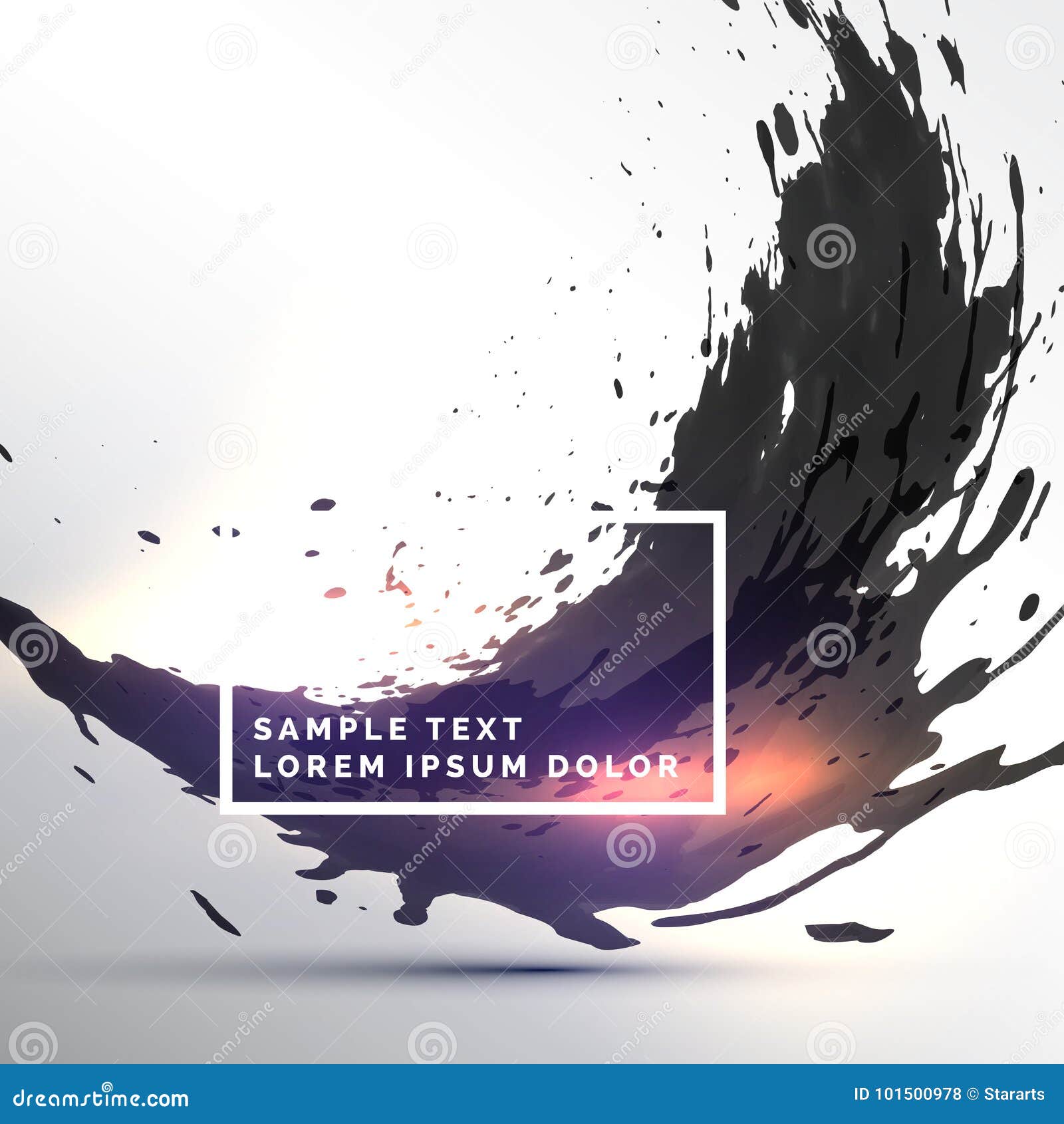 Abstract Ink Splatter Background in Grunge Style Stock Vector ...
