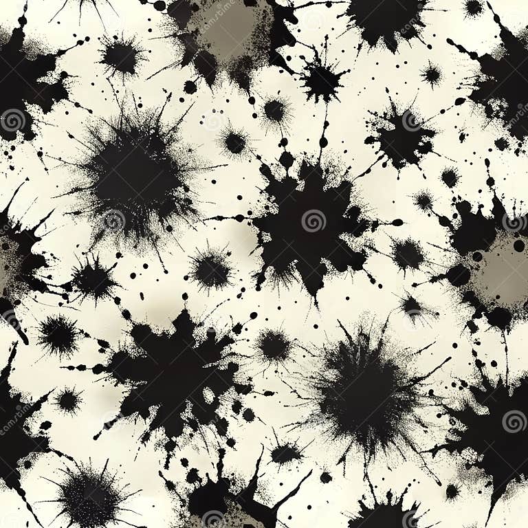Abstract Ink Splatter Pattern on Light Background for Modern Design ...