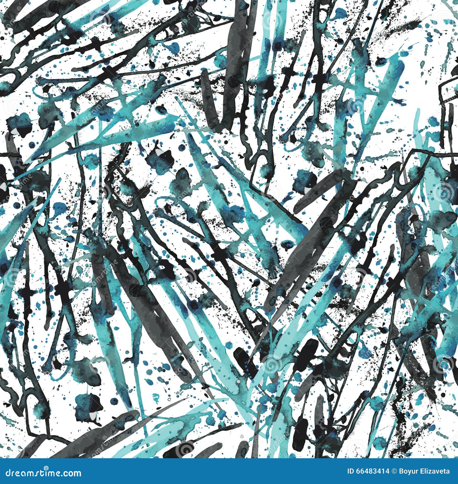 Abstract Ink Spots Seamless Pattern.Seamless Pattern of Spots. Handmade ...