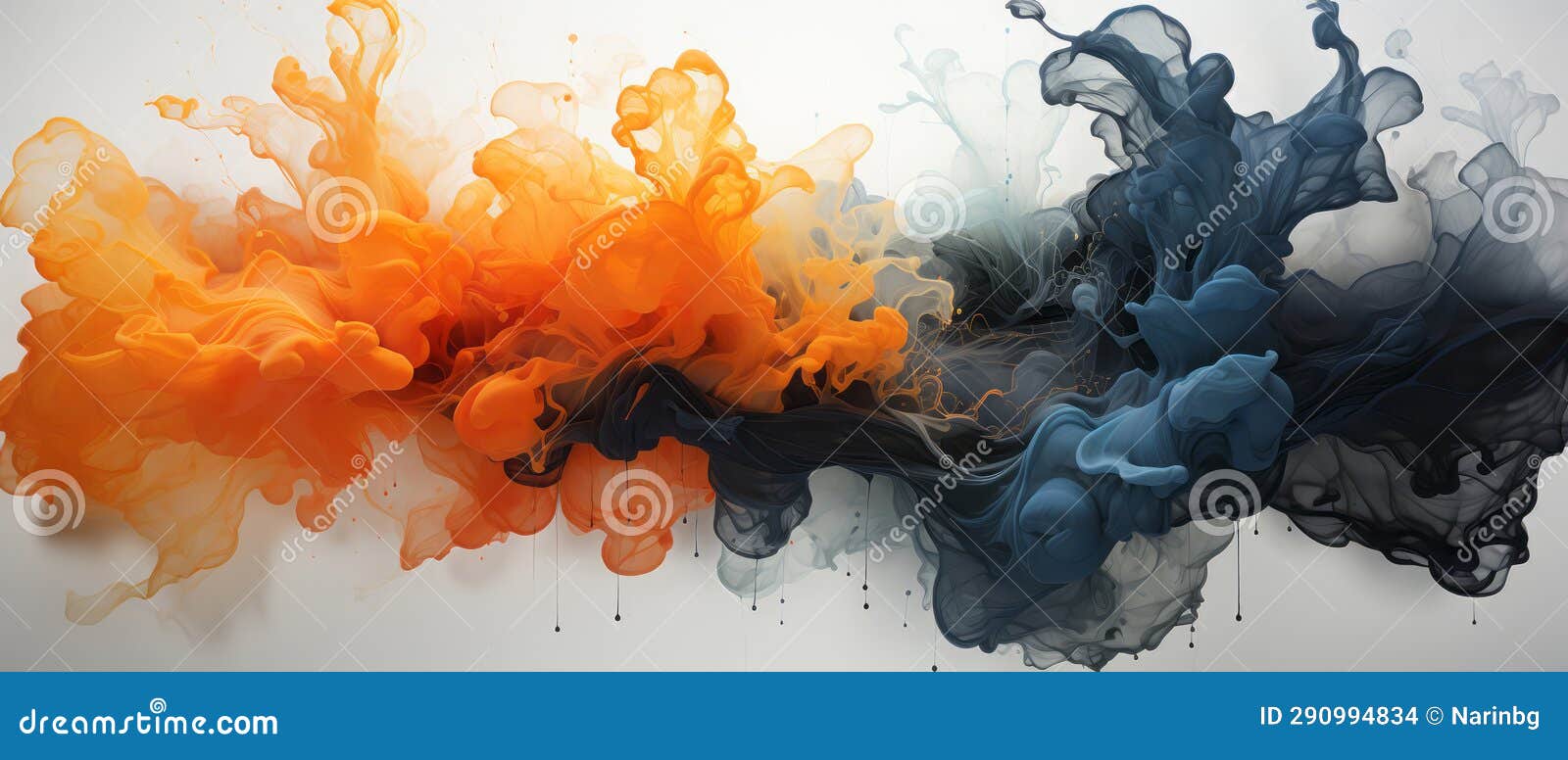 Abstract Ink in Water. Ink Swirling in Water Stock Illustration ...