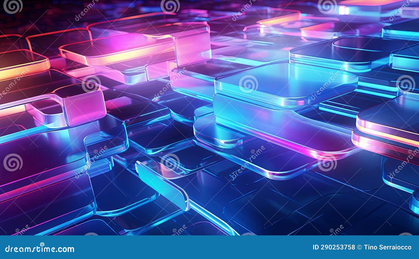 Abstract Innovation Background with Technology Neon Colors , Generated ...