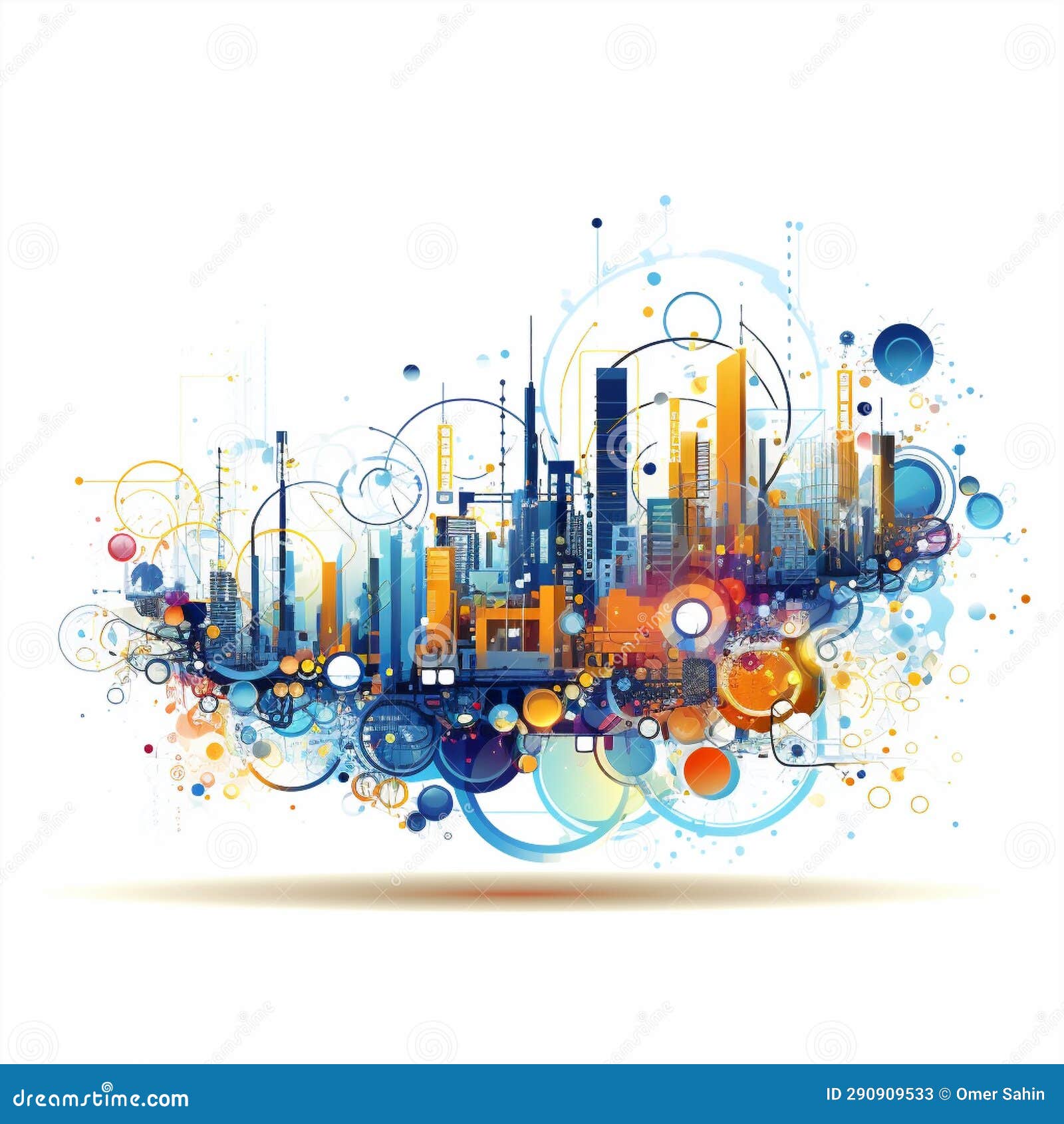 Abstract Innovation Hub stock image. Image of network - 290909533