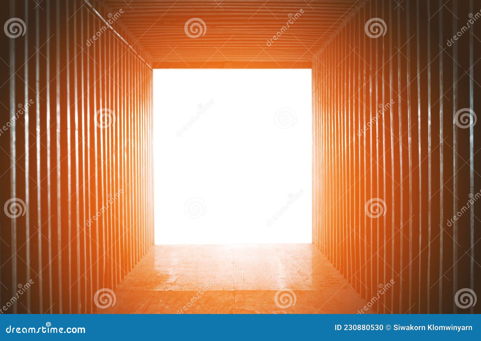 Abstract. Inside Shipping Cargo Container with Sun Rays Light. Stock ...