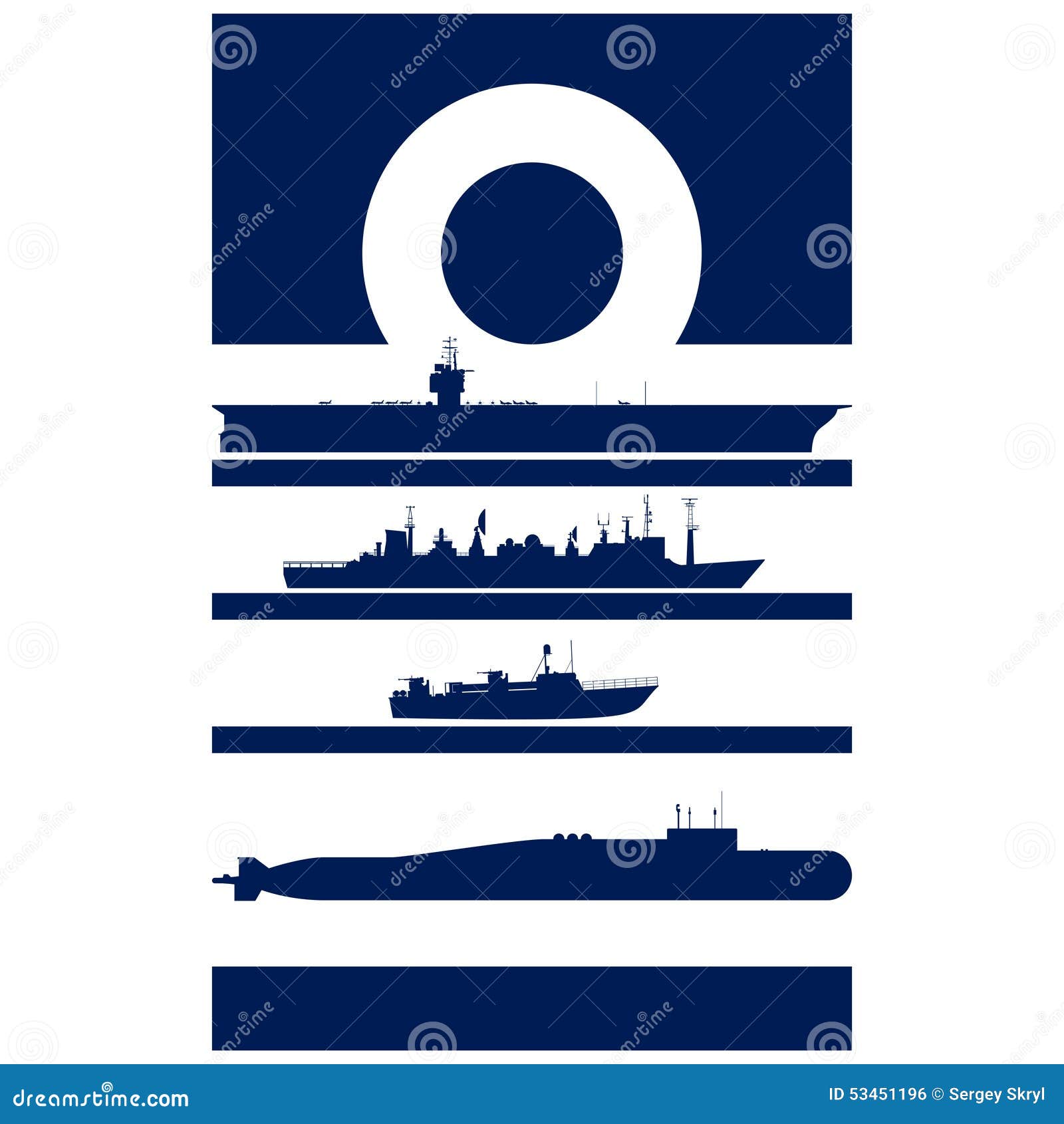 Abstract Insignia Navy Admiral Stock Vector - Illustration of contour ...
