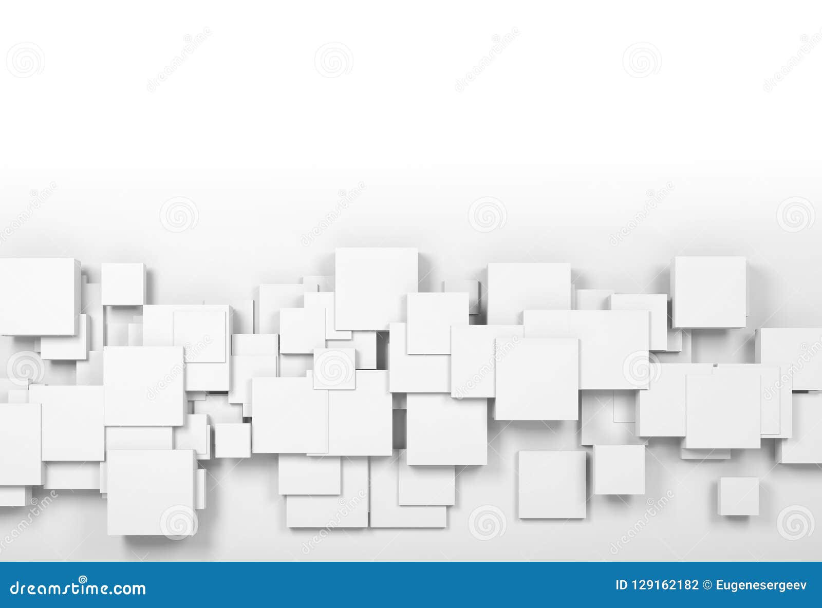 Abstract Installation of 3d Random Squares Stock Illustration ...