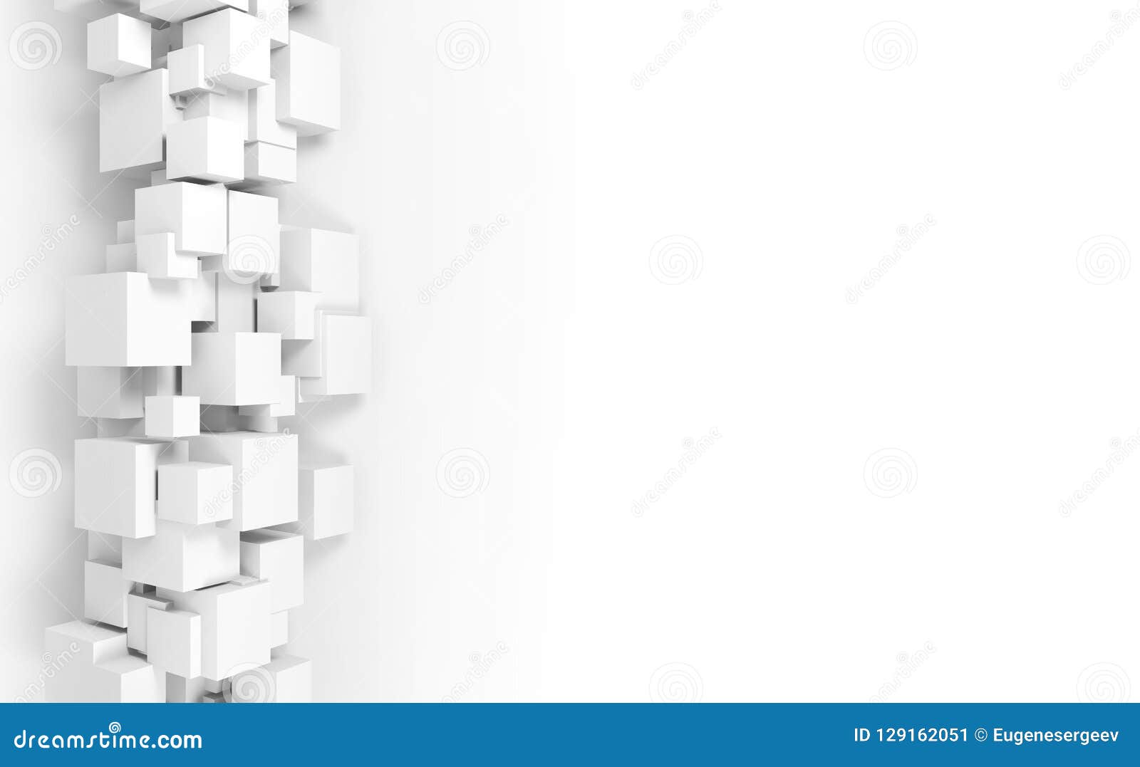 Abstract Installation of Random 3d Cubes Stock Illustration ...