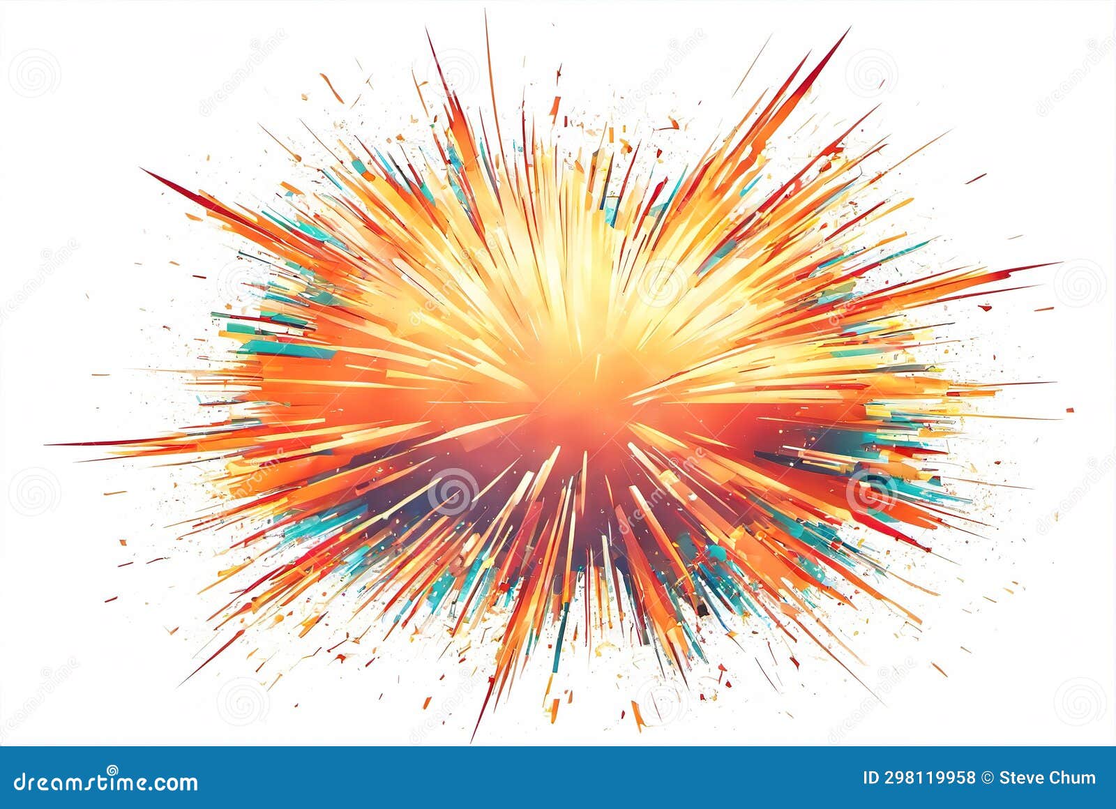 Abstract Intense Explosion Background Stock Illustration - Illustration ...