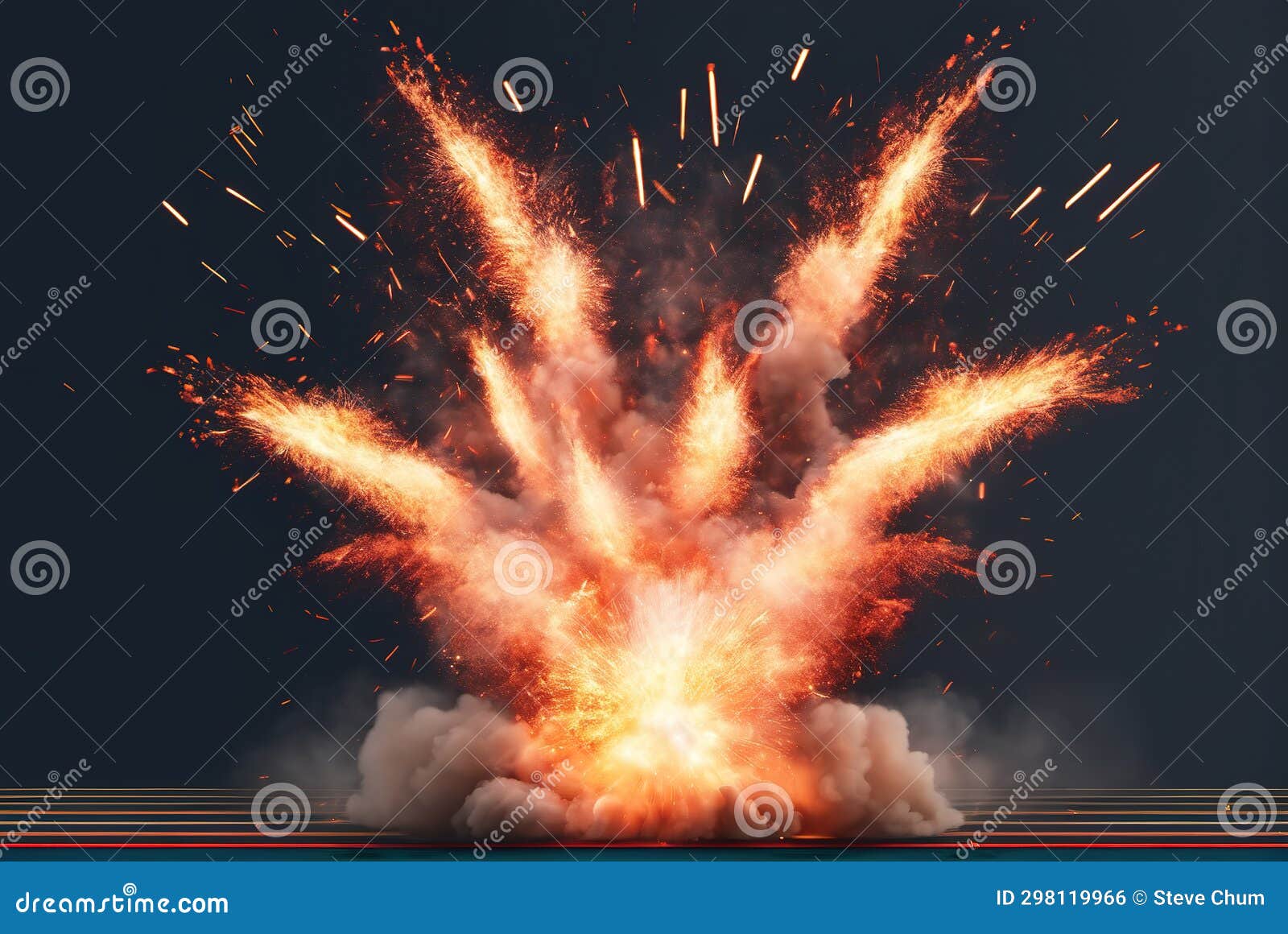 Abstract Intense Explosion Background Stock Illustration - Illustration ...