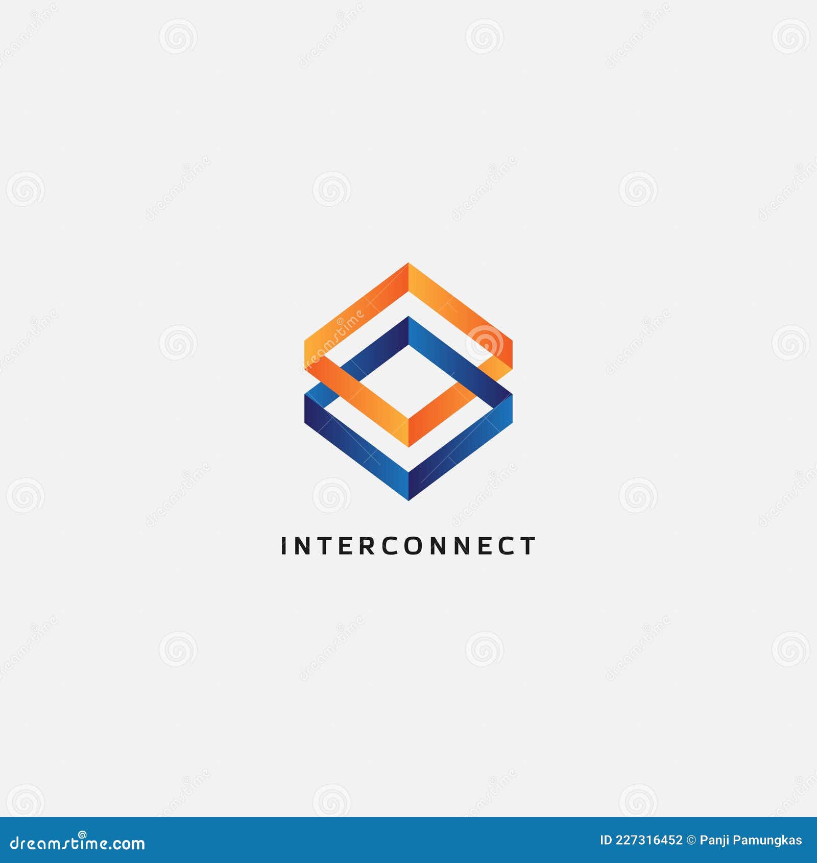 Abstract Interconnect Square Logo Design Template Stock Illustration ...