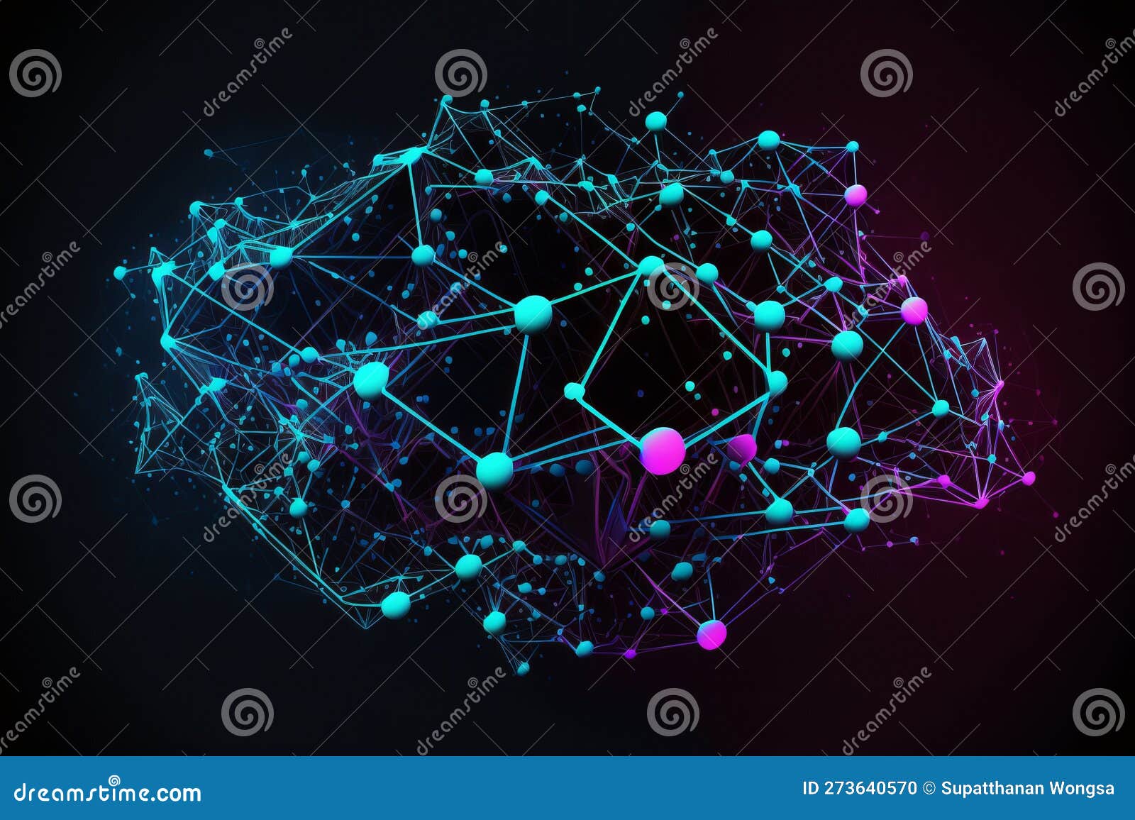 Abstract Interconnected Dots And Lines Stock Illustration Illustration Of Visual Electronic