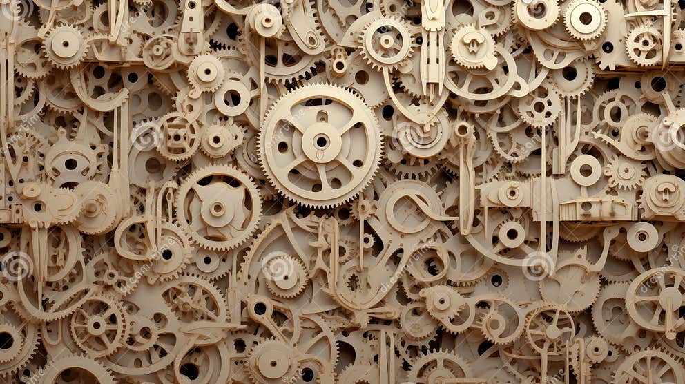 Abstract Interconnected Gears Background - Innovative Technological ...