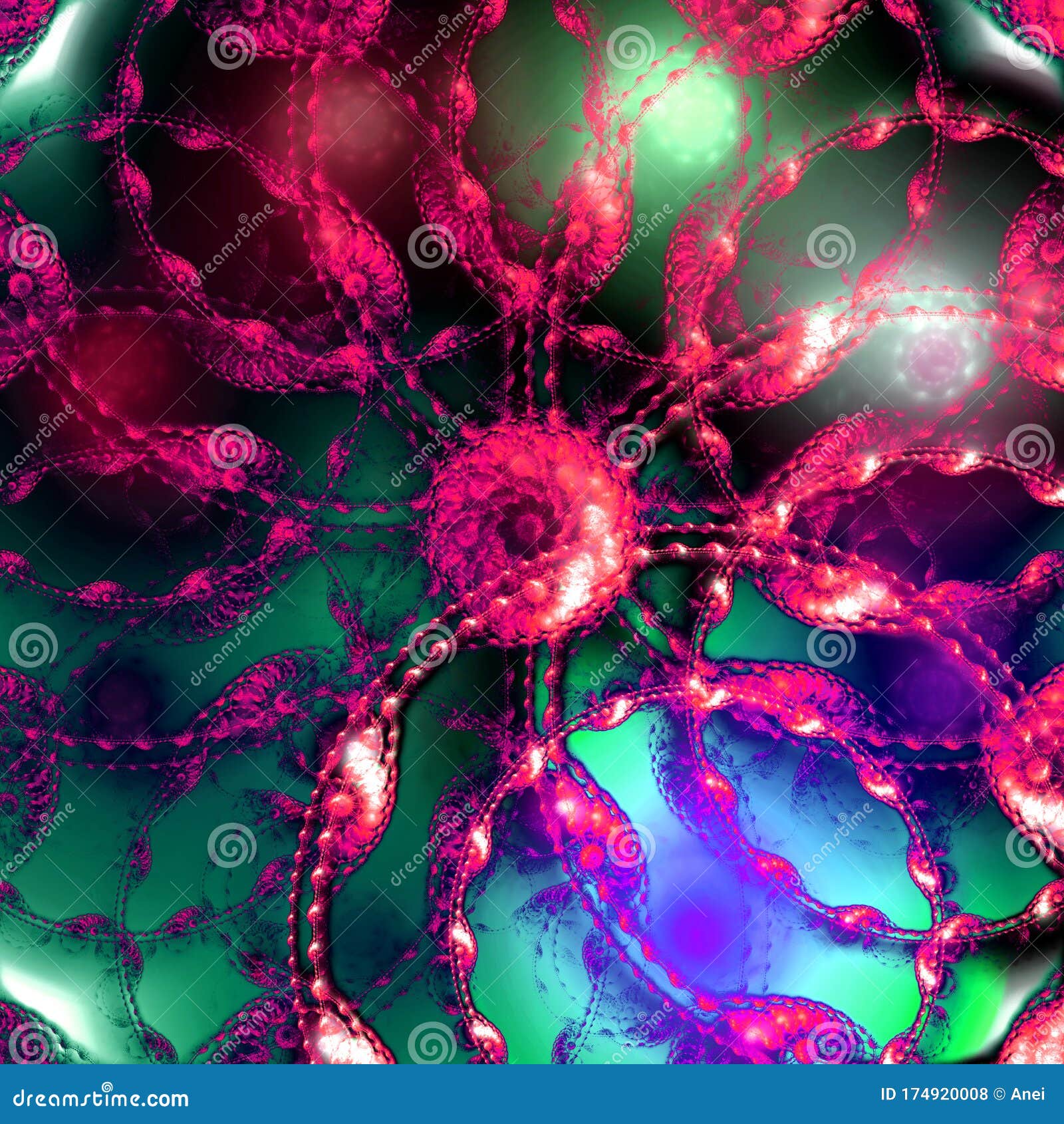 Abstract Interconnected Intersecting Rings with a Detailed Decorative ...