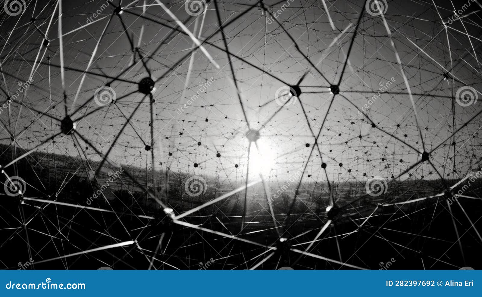 Abstract Interconnected Lines and Networks, Illustrating the Concept of ...