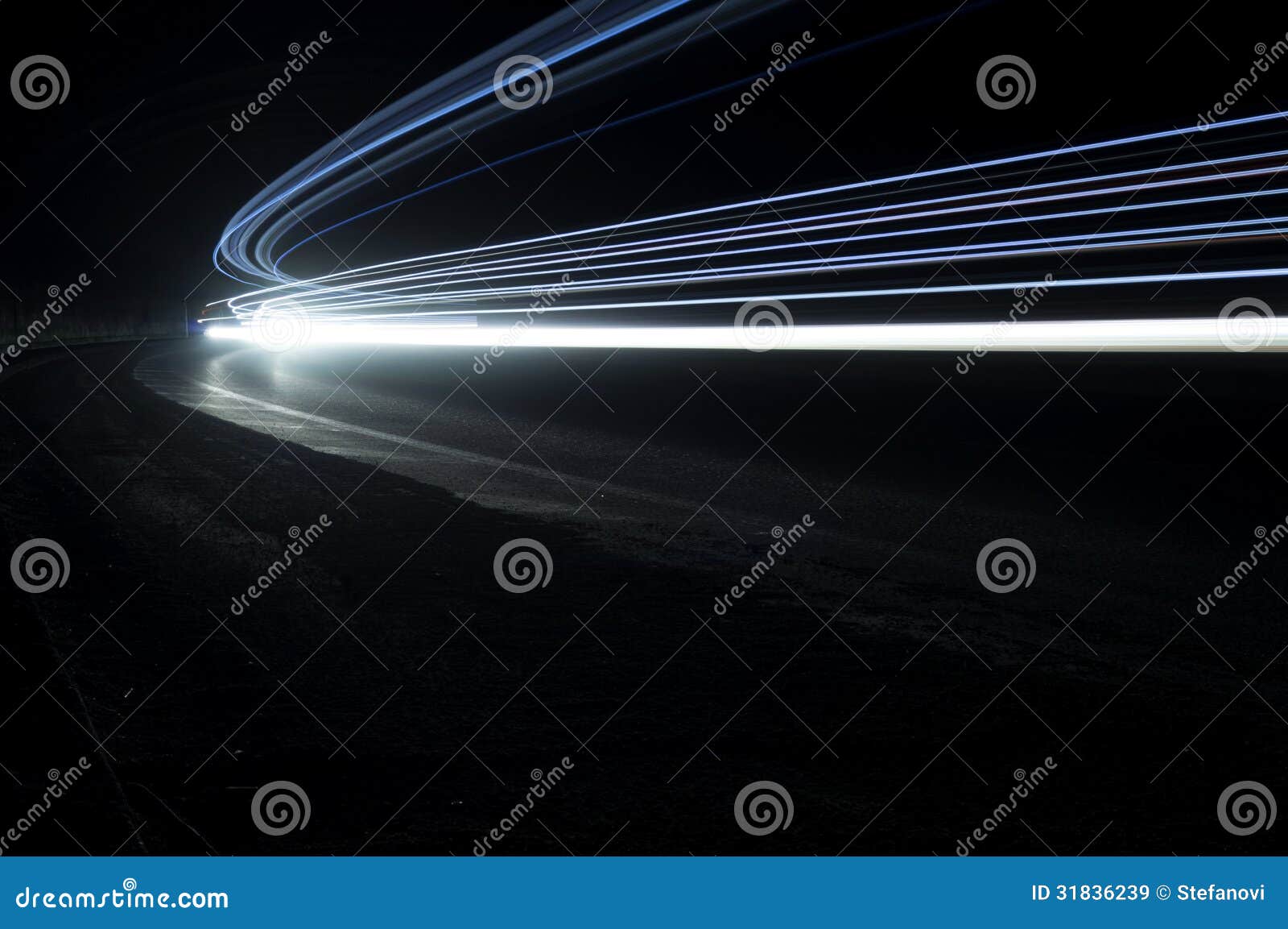 Abstract and Interesting Art Concentration of Blue Light Stock Image ...