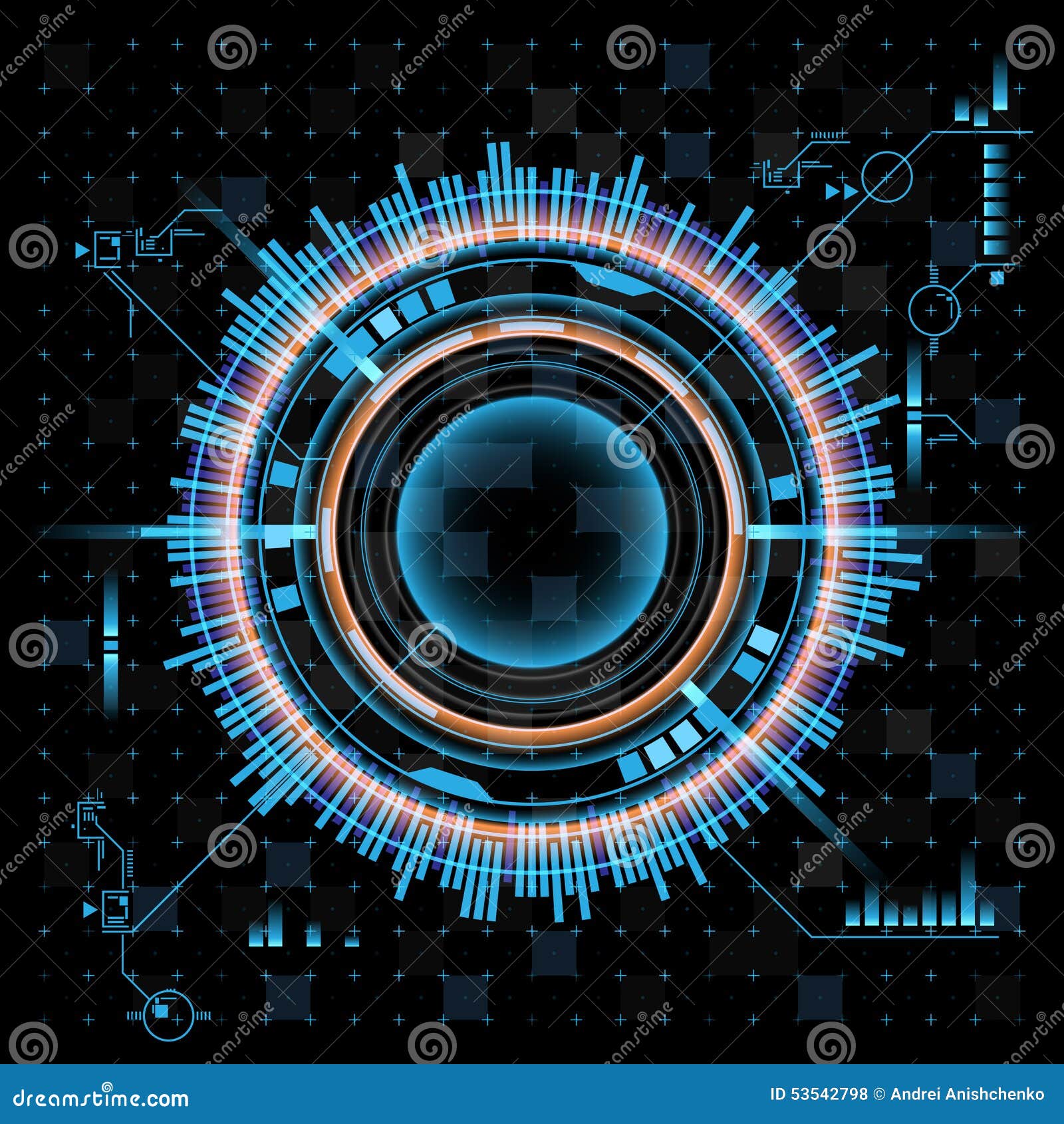 Abstract interface stock vector. Illustration of future - 53542798