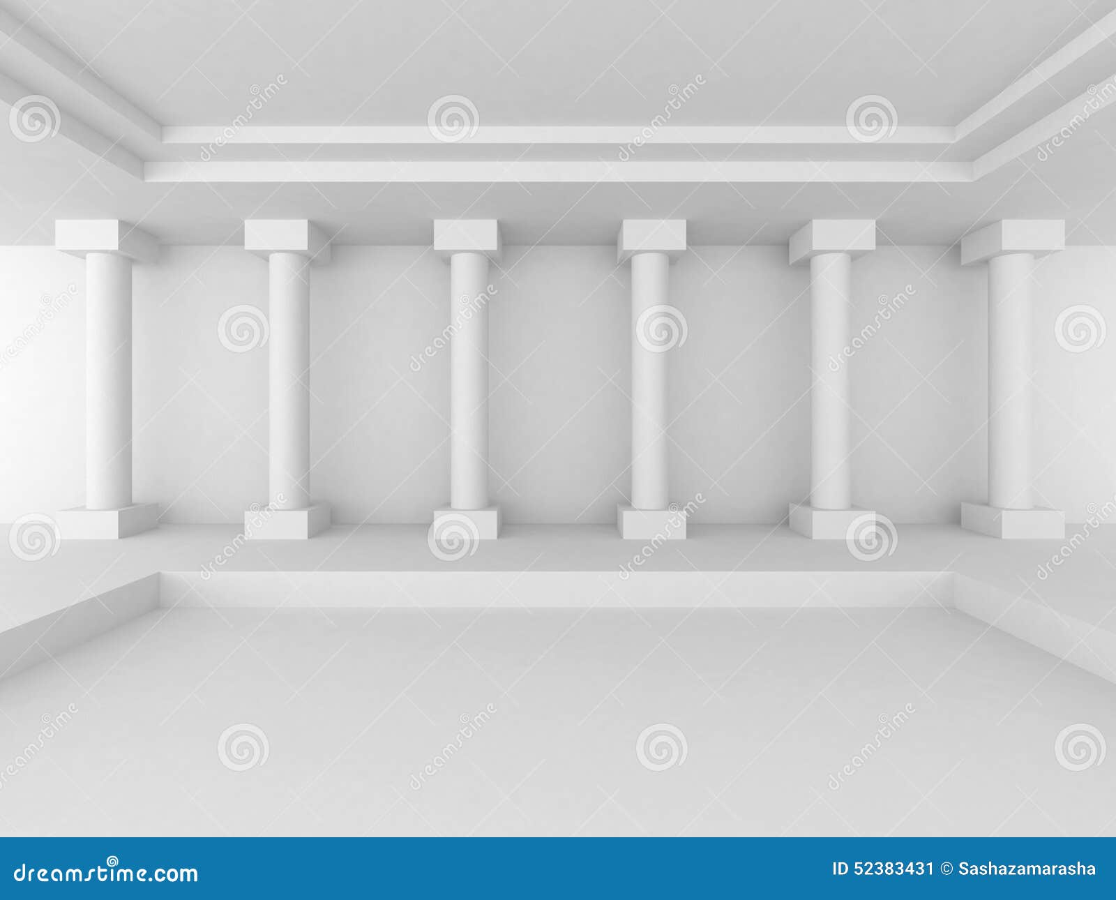 Abstract Interior Background with Columns Stock Illustration ...