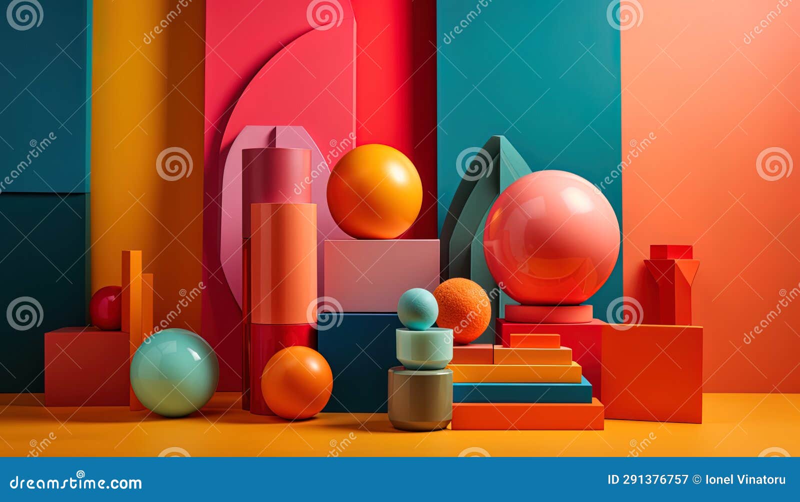 Abstract Interior Background with Geometric Patterns in Different ...