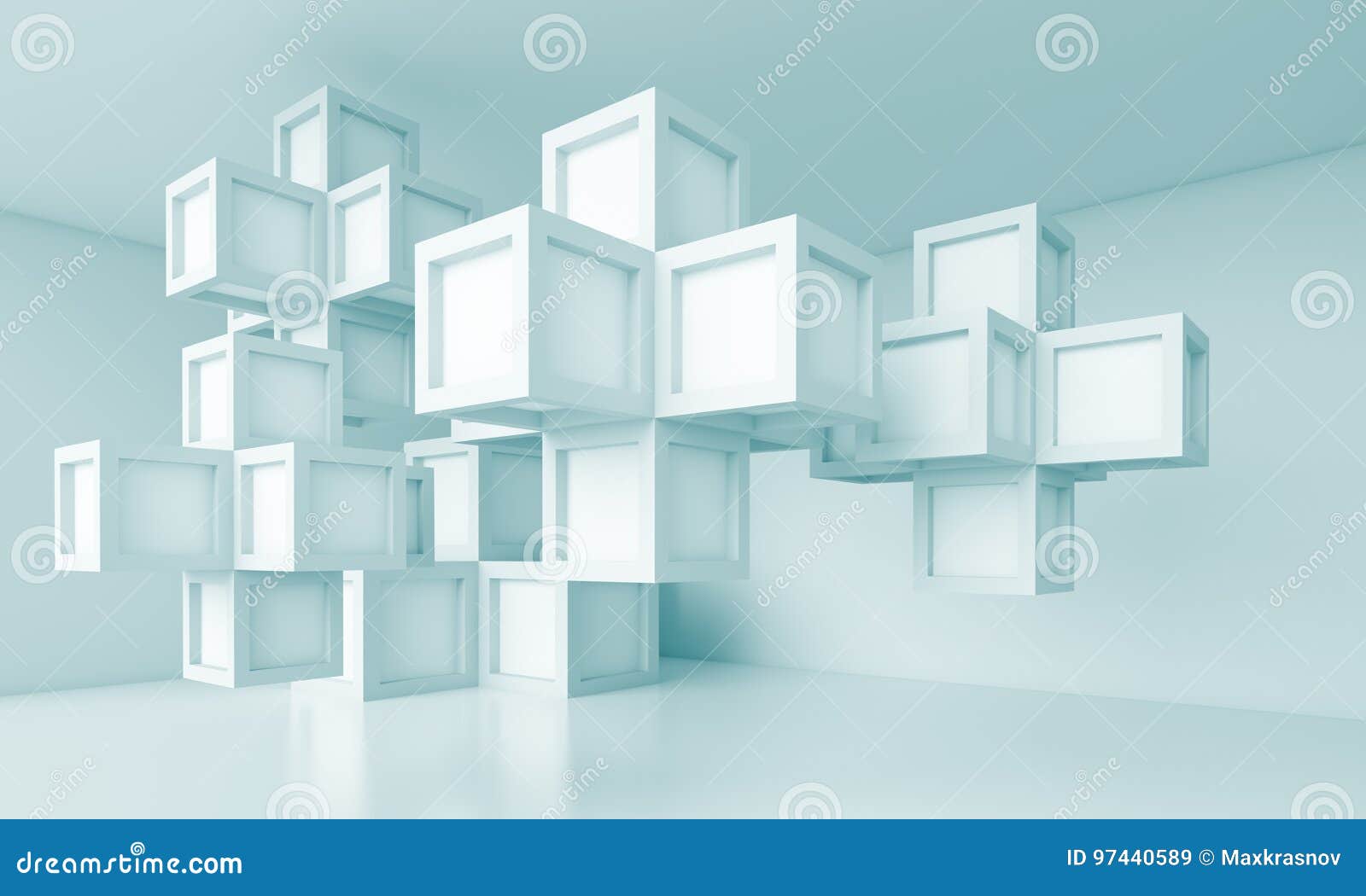 Abstract Interior Design stock illustration. Illustration of futuristic ...