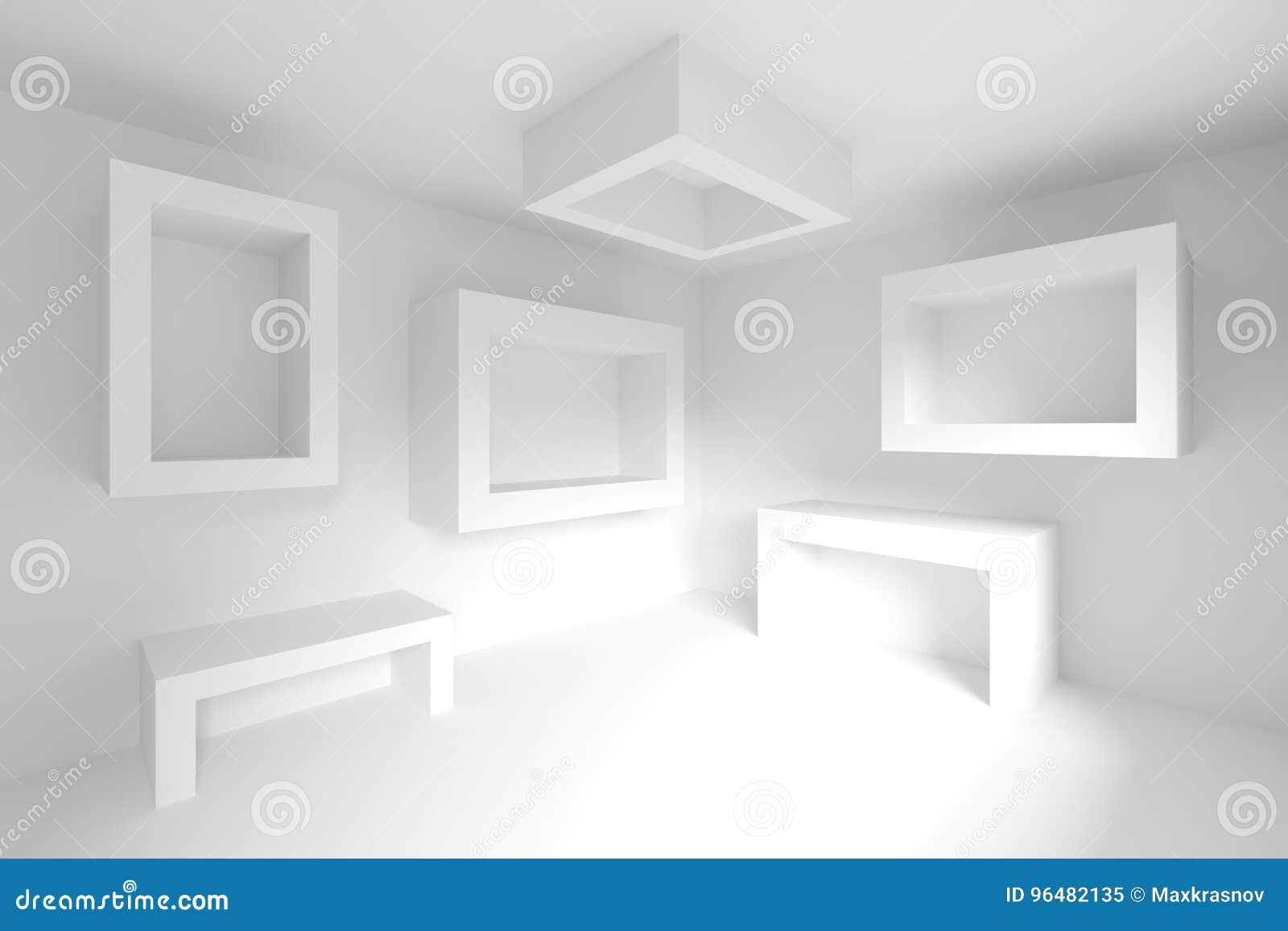Abstract Interior Design stock illustration. Illustration of gallery ...