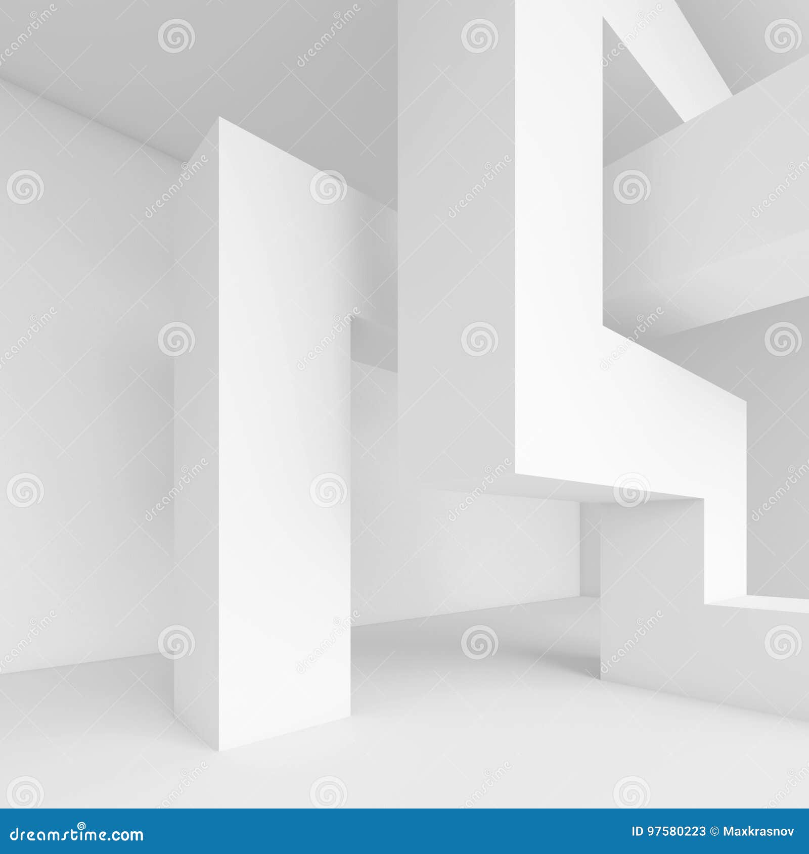 Abstract Interior Design stock illustration. Illustration of futuristic ...