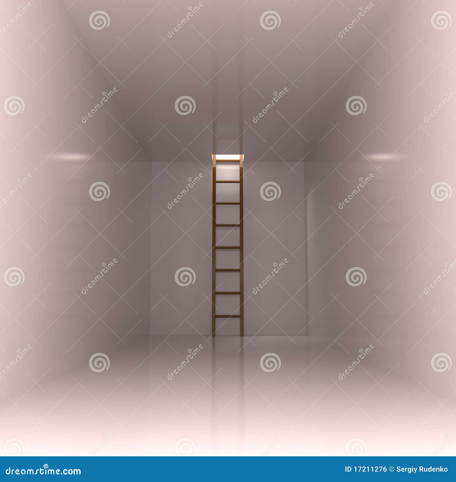 Abstract Interior with Ladder Stock Illustration - Illustration of ...