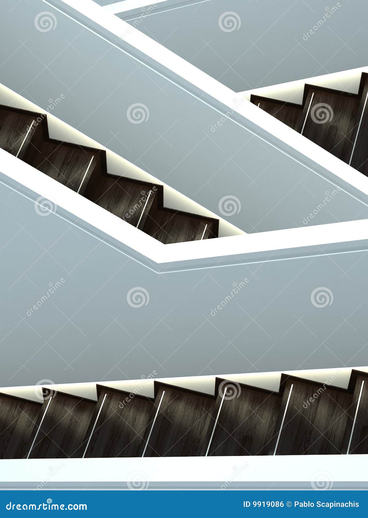Abstract Interior Shot of Stairs Stock Illustration - Illustration of ...