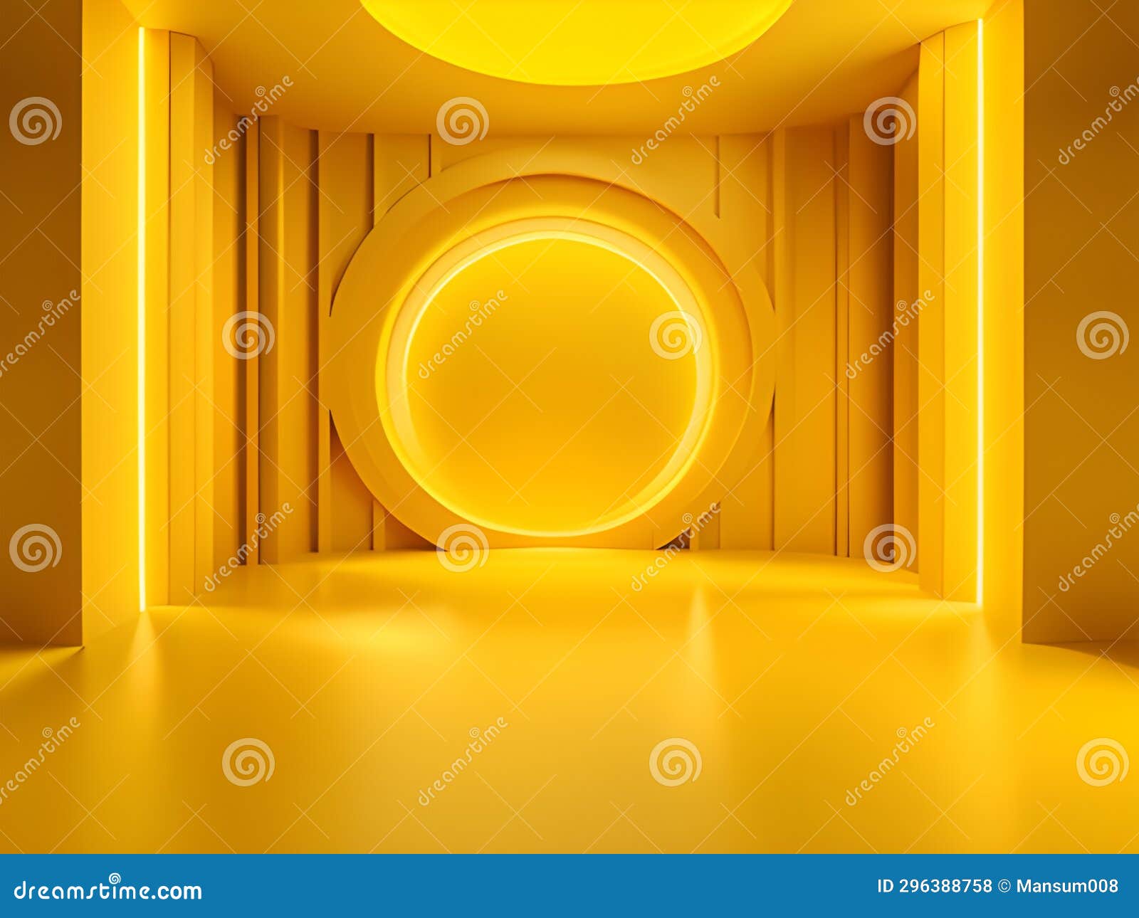 Abstract Interior of Yellow Future Stock Illustration - Illustration of ...