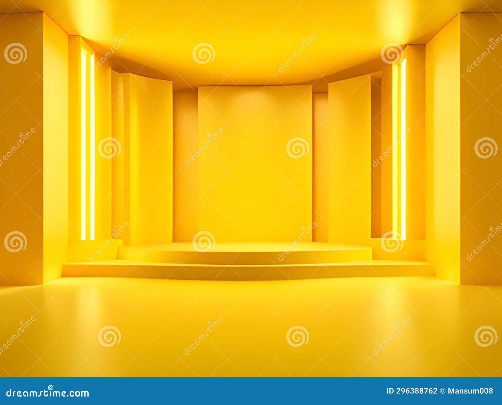 Abstract Interior of Yellow Future Stock Illustration - Illustration of ...